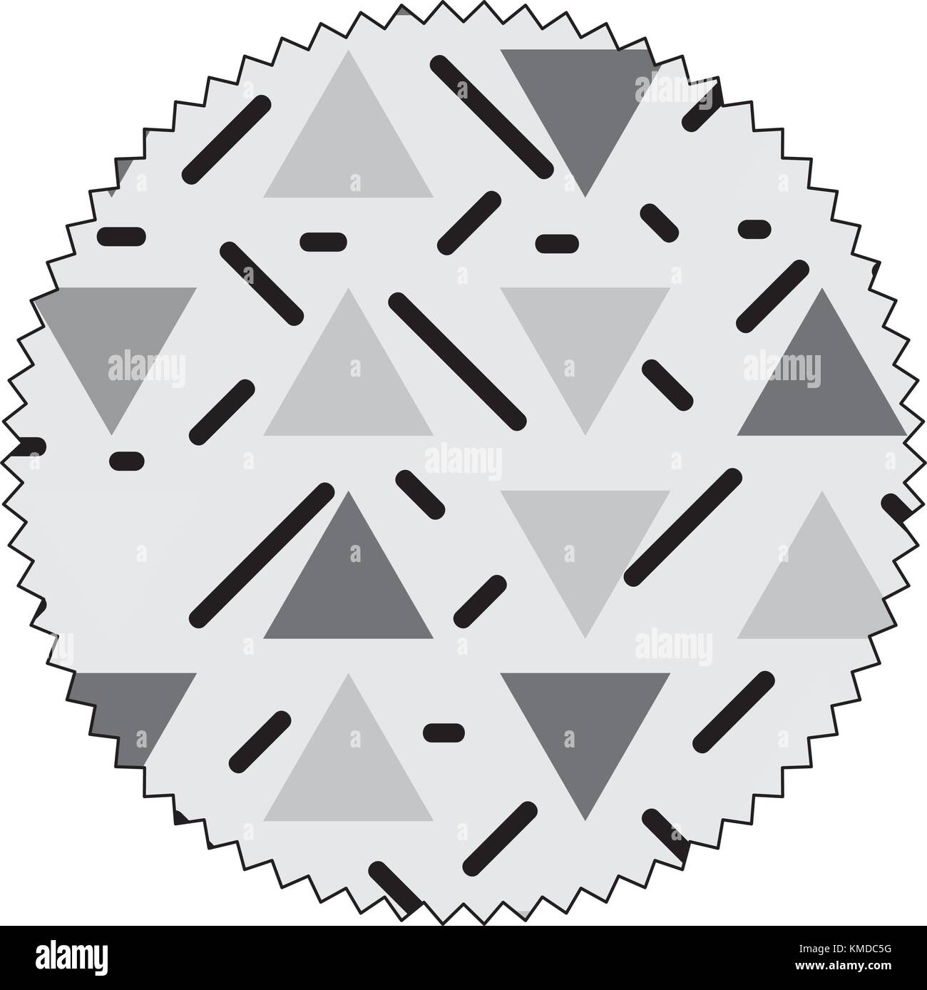 grayscale circle with graphic figure memphis background Stock Vector Image & Art - Alamy