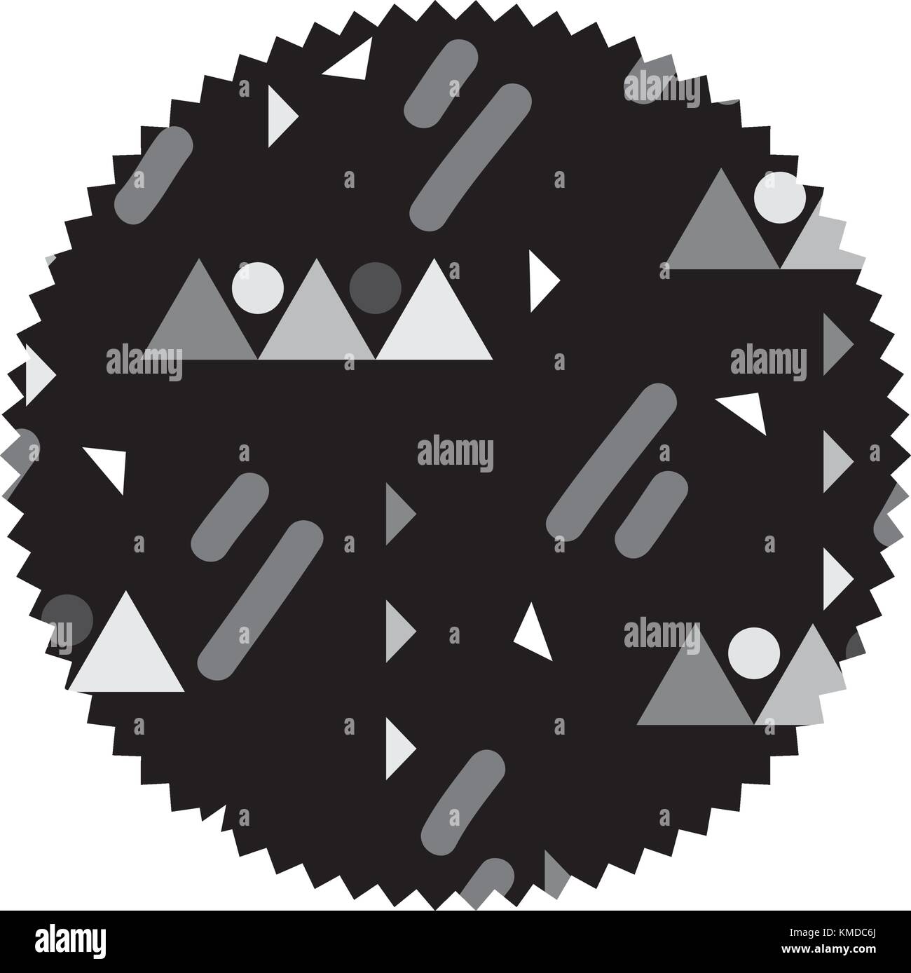 grayscale circle with graphic style design background Stock Vector ...