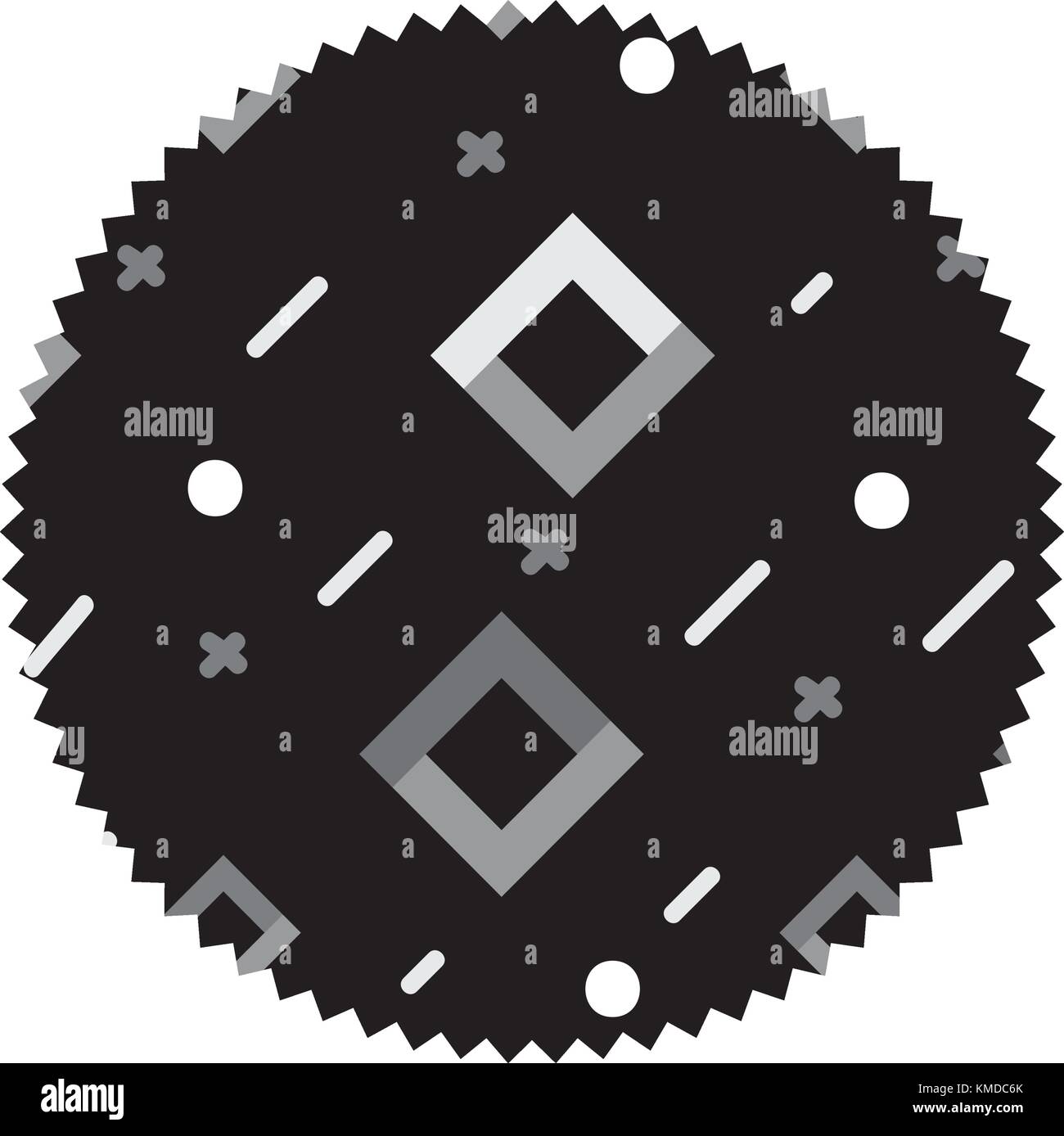 grayscale circle with graphic geometric style background Stock Vector Image & Art - Alamy