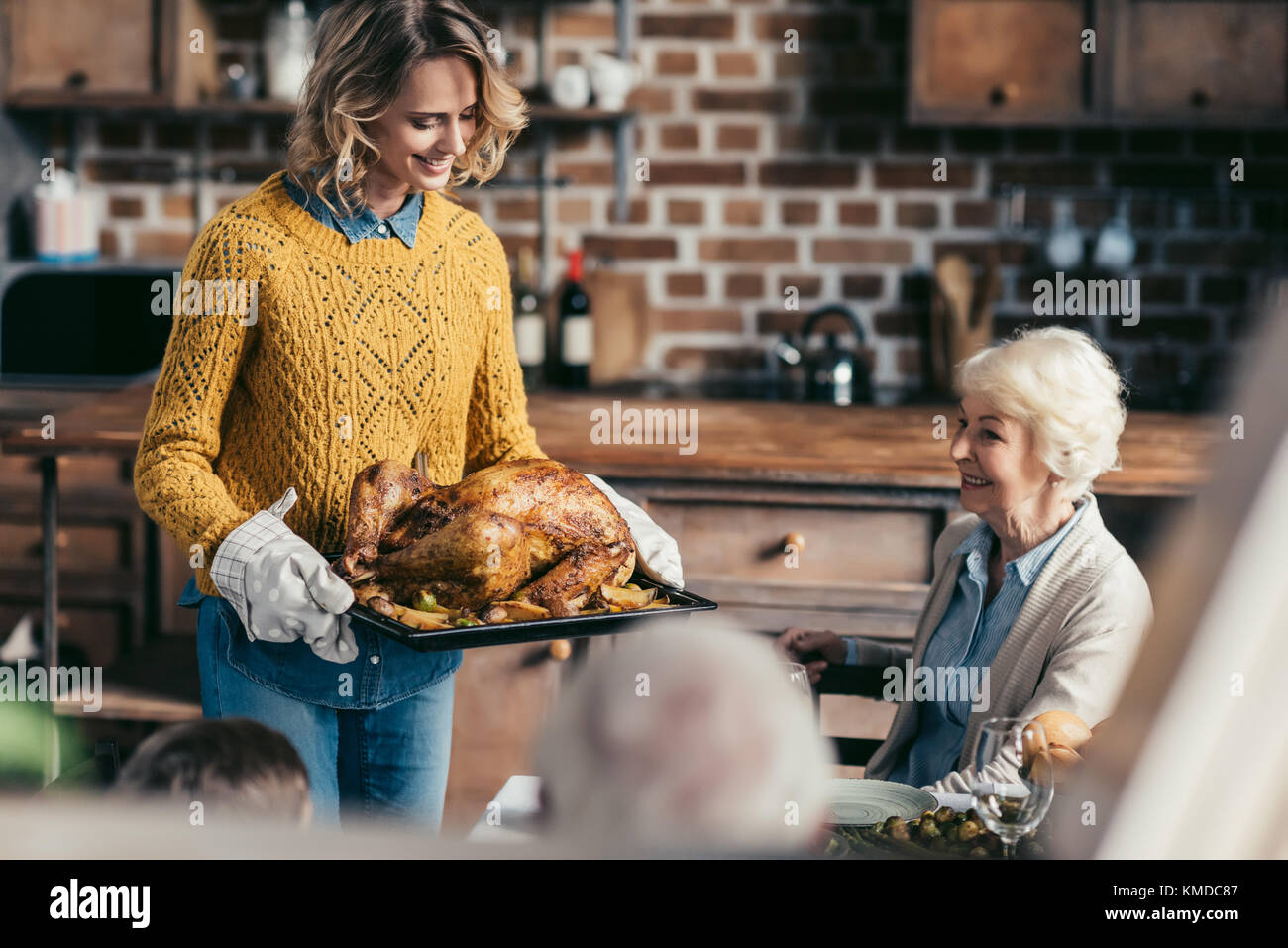 Old woman carrying food hi-res stock photography and images - Alamy