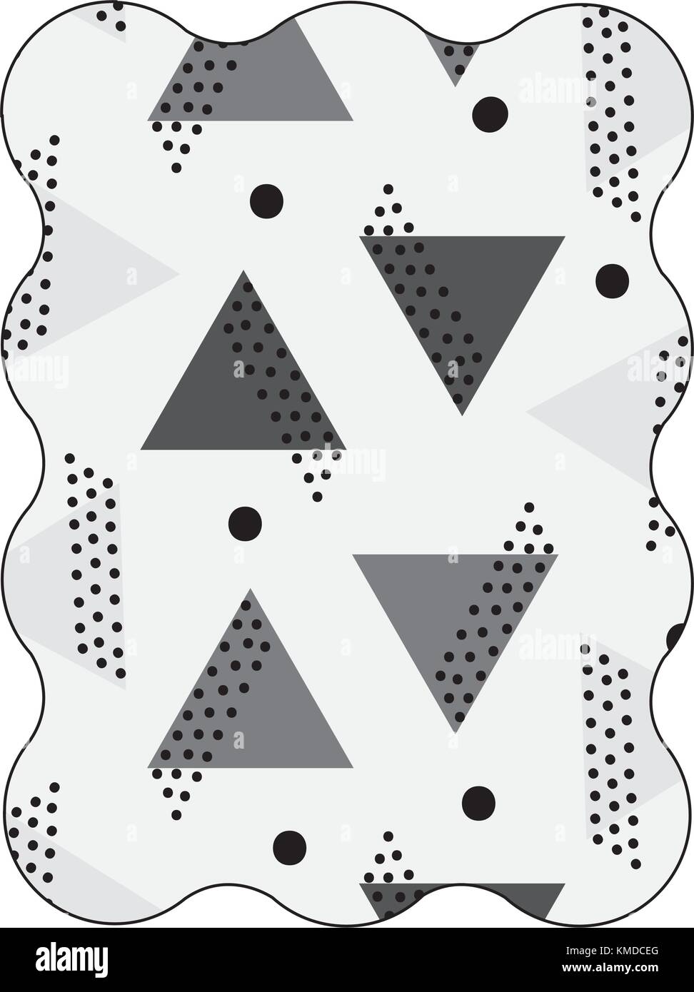 contour grayscale rectangle with memphis graphic abstract background ...