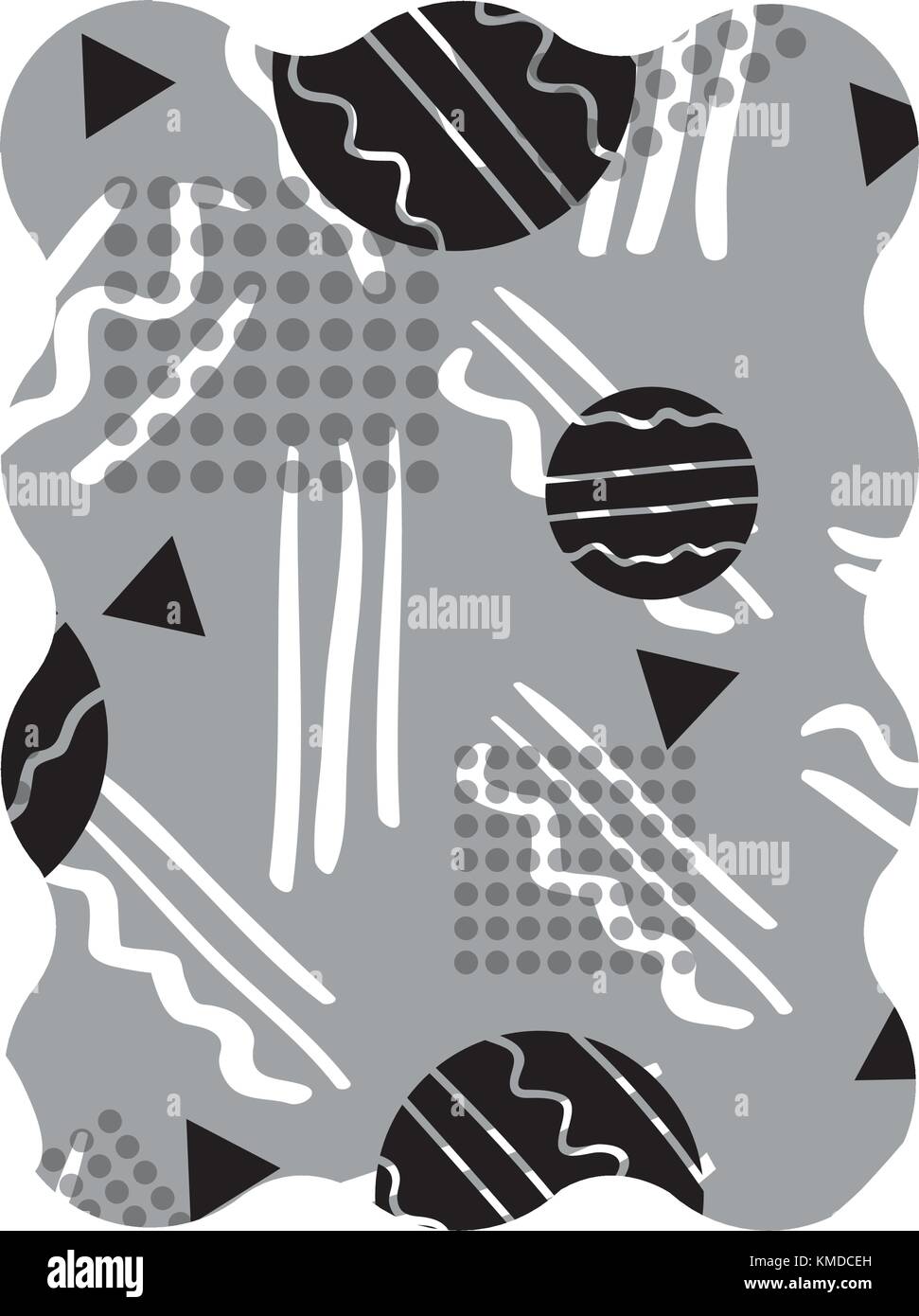 contour grayscale rectangle with graphic figure style background Stock ...