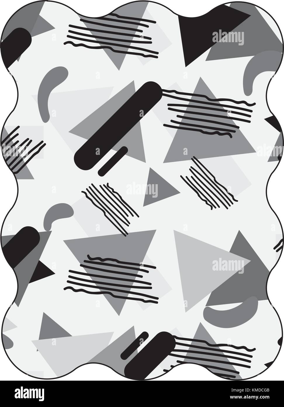 contour grayscale rectangle with style geometric memphis background ...