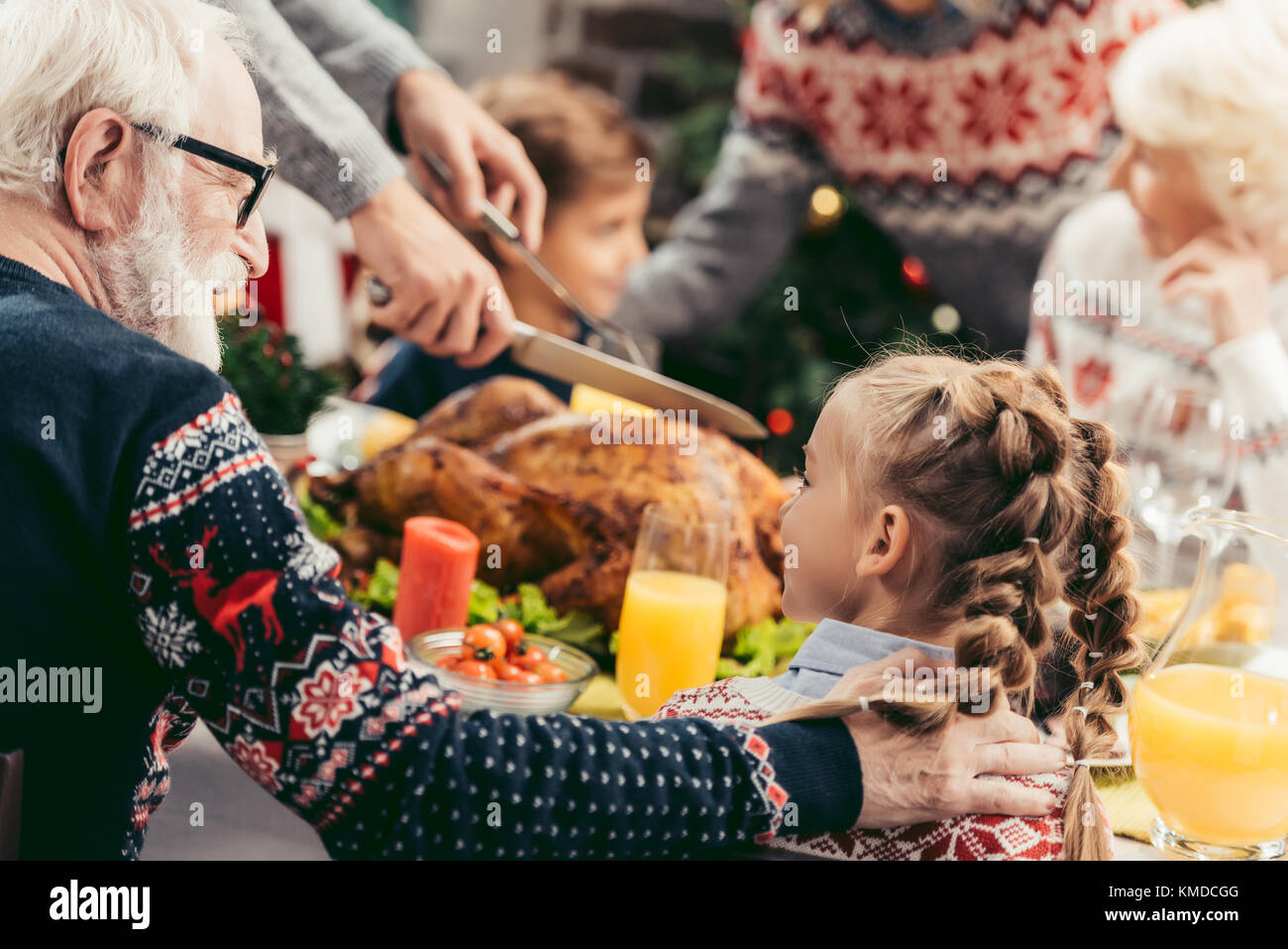 Talking grandpa boy hi-res stock photography and images - Alamy