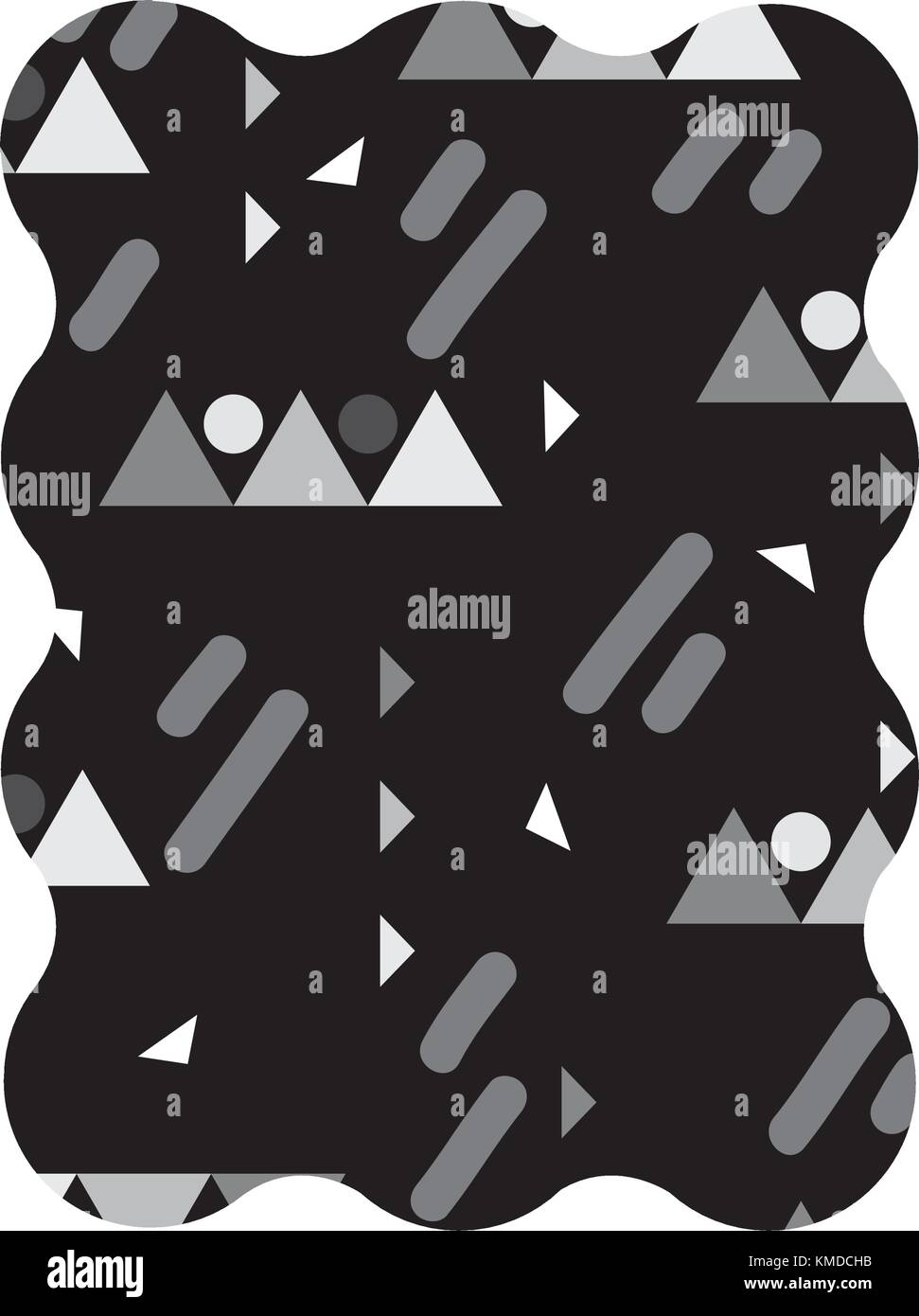 contour grayscale rectangle with graphic style design background Stock ...