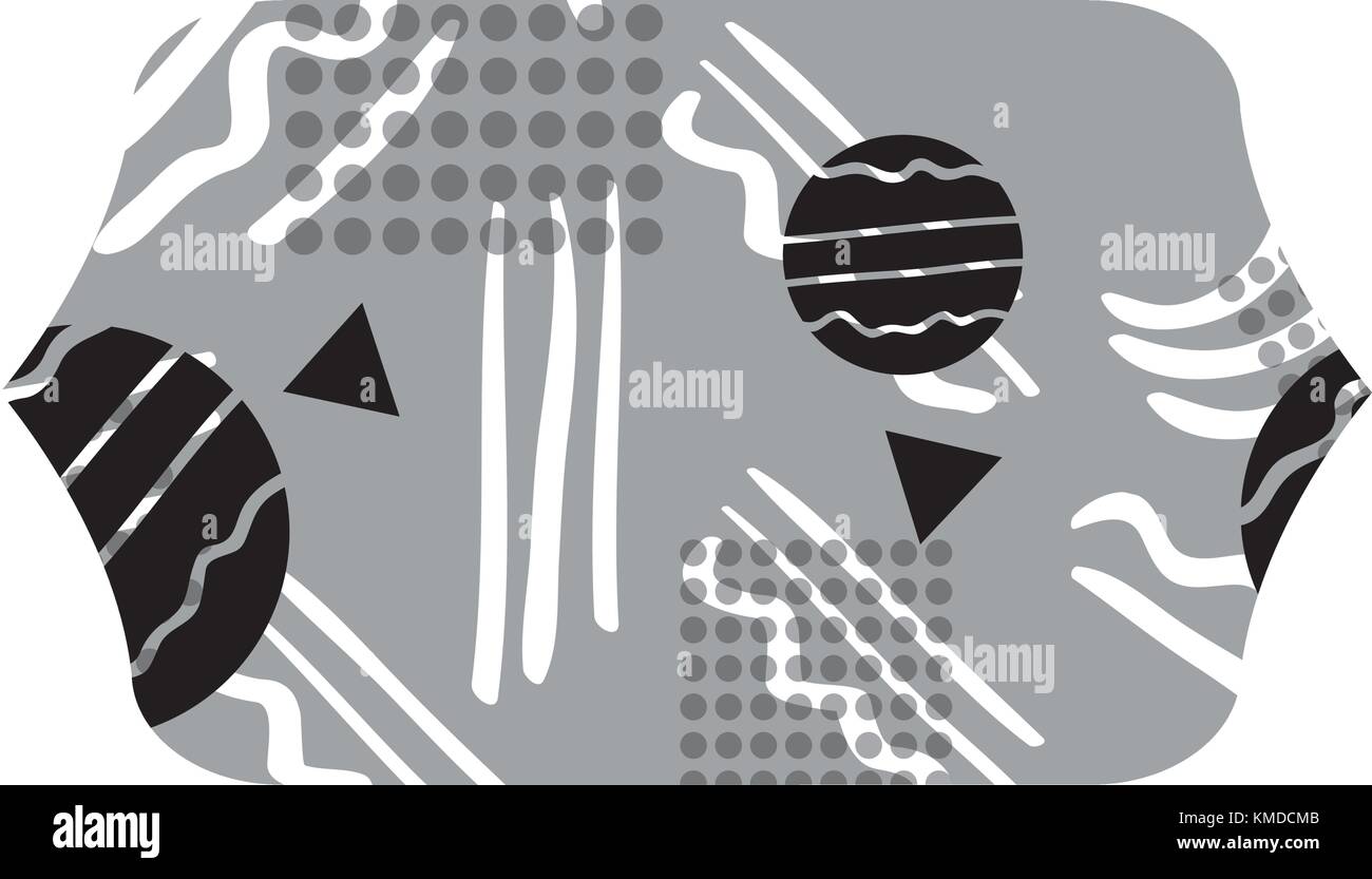 grayscale contour rectangle with graphic figure style background Stock ...