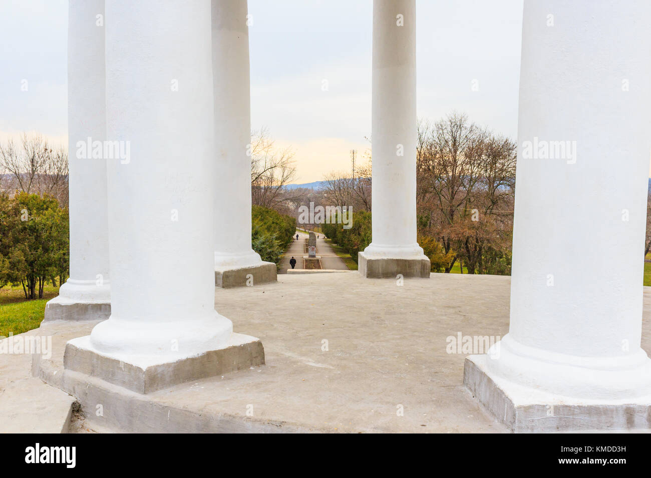 The royal rotunda stands on the central avenue of the Park. Ostrovsky ...