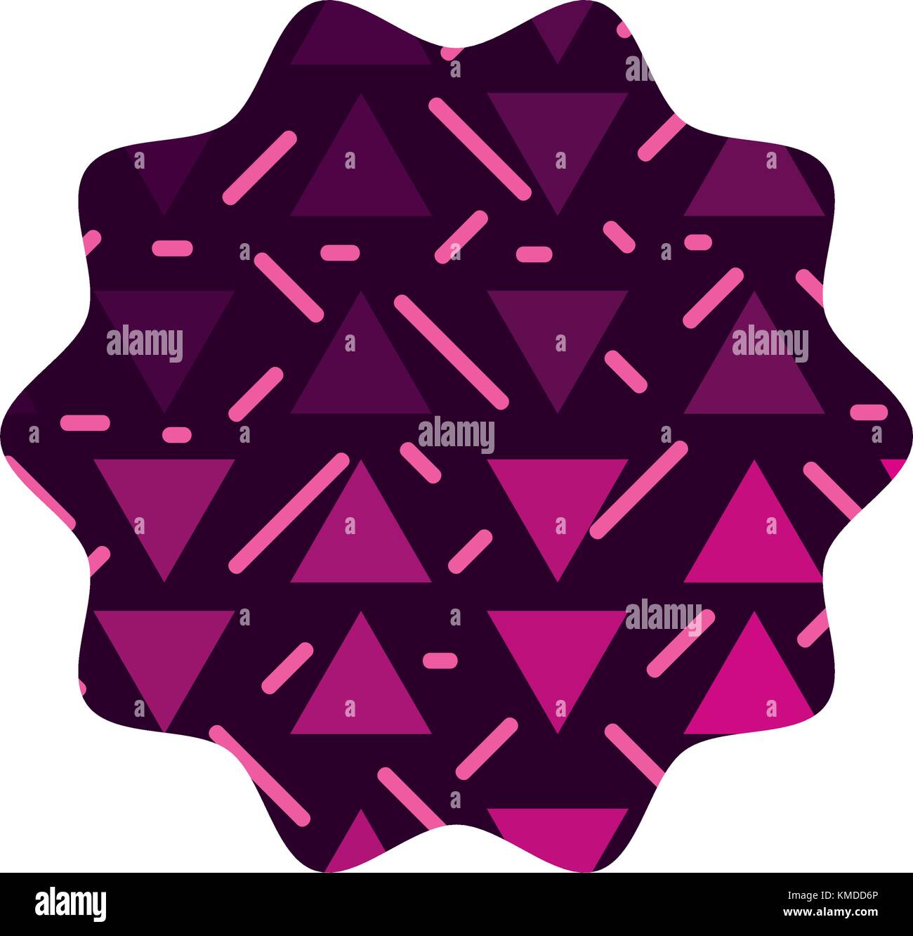 color star with graphic figure memphis background Stock Vector Image ...