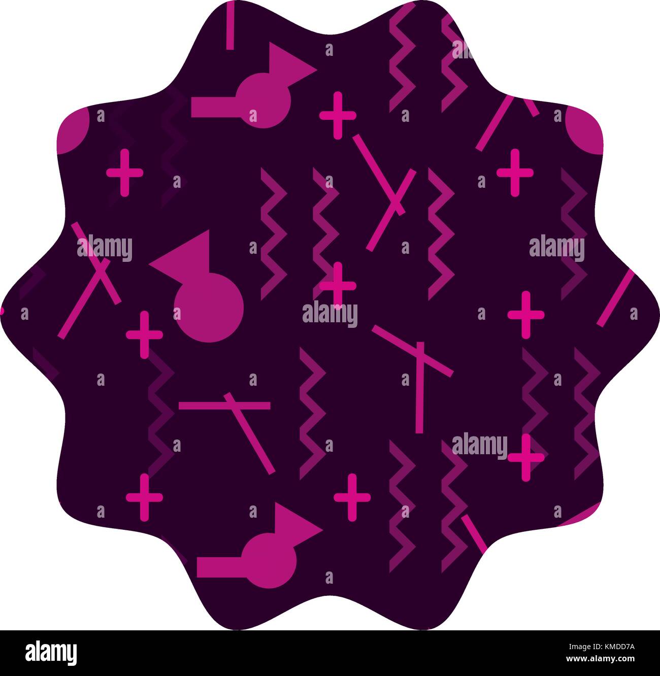 color star with memphis geometric art background Stock Vector Image ...