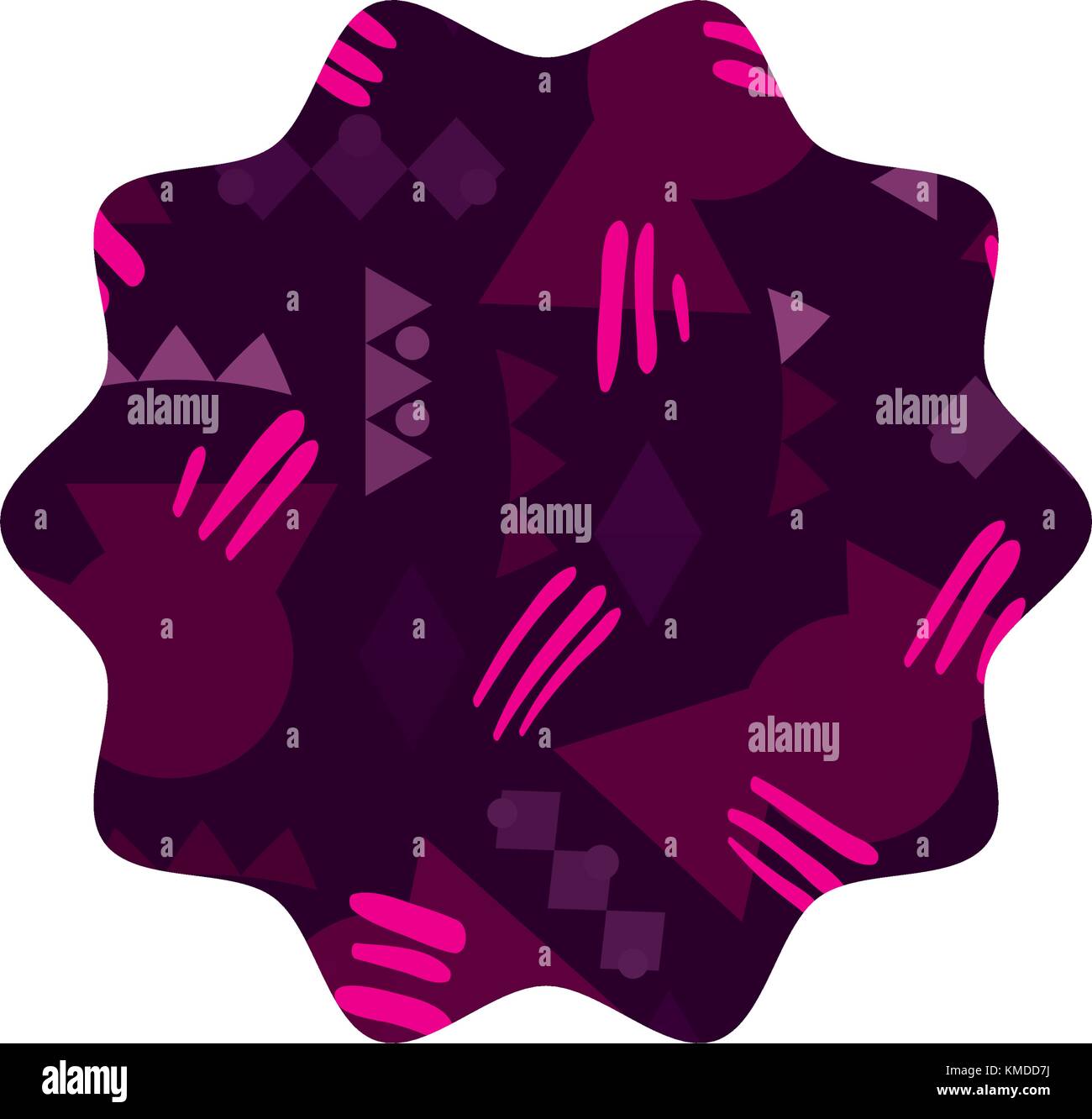 color star with memphis geometric style background Stock Vector Image ...