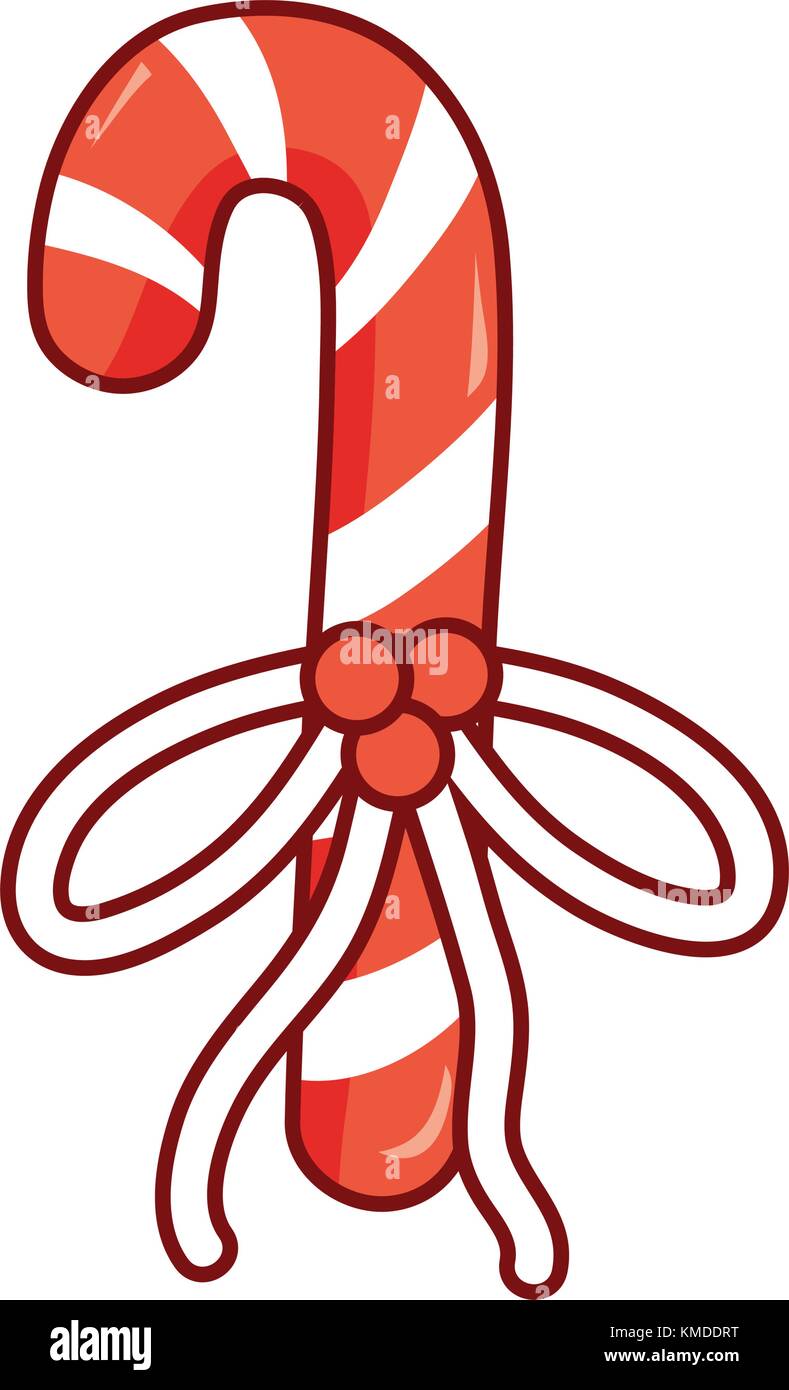 sweet walking stick with ribbon bow design Stock Vector Image & Art - Alamy