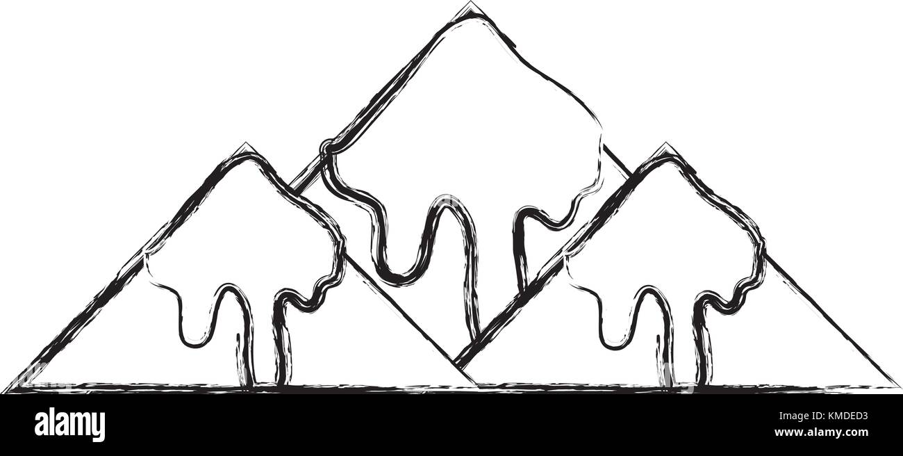 figure natural snowy mountain and cold weather Stock Vector Image & Art ...