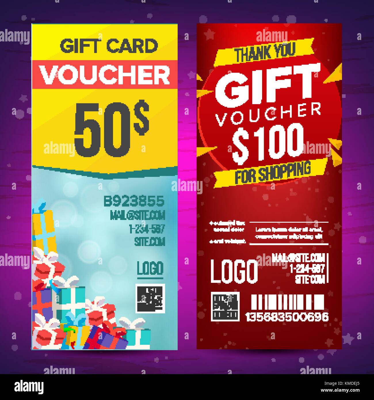 Voucher Vector. Vertical Banner. Banner, Calling Card, Poster. End Of ...