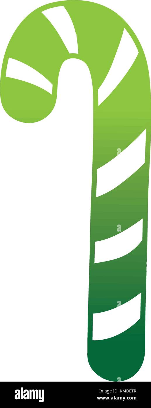 color line delicious sweet walking stick dessert Stock Vector Image ...