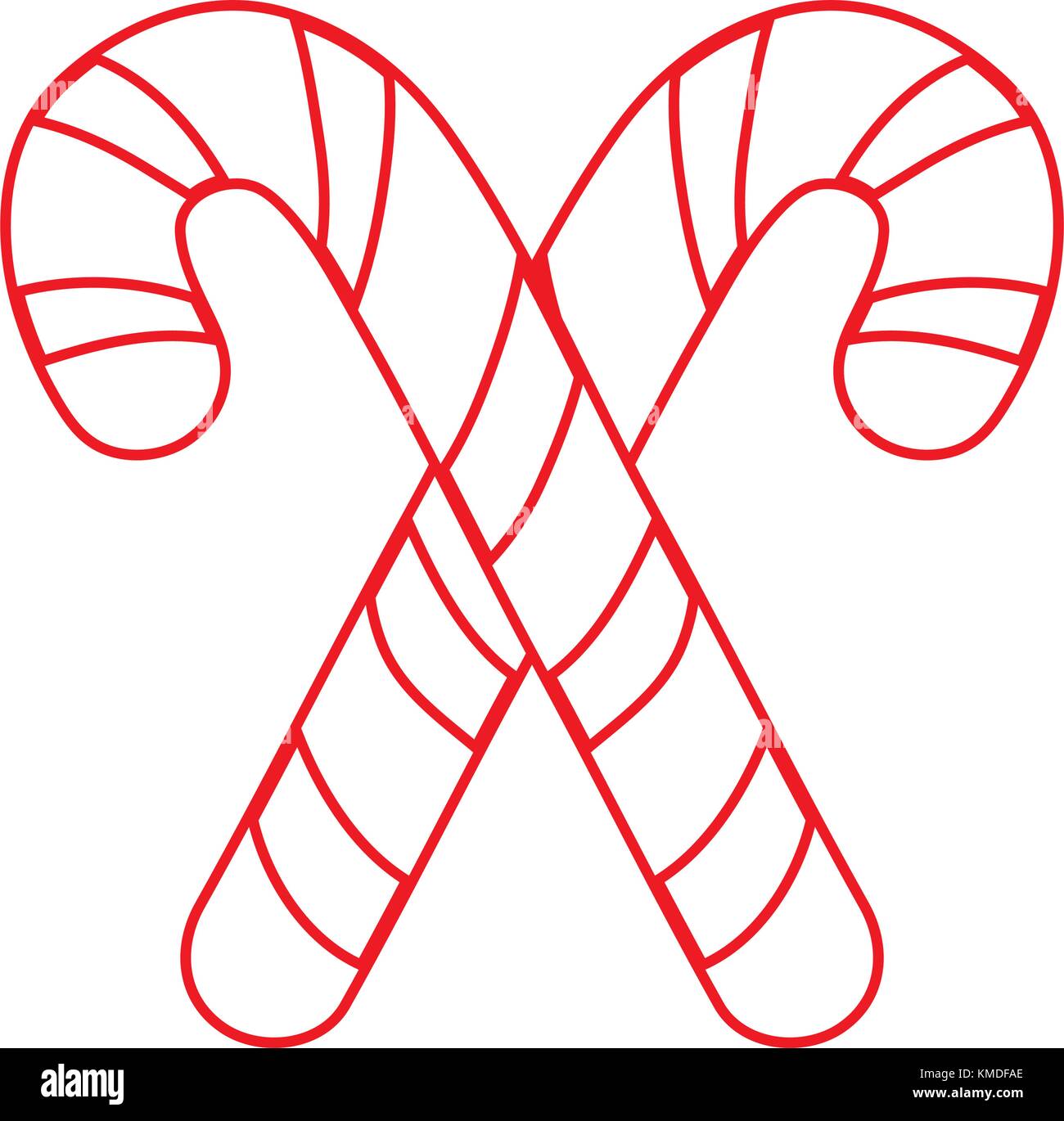 color line sweet walking sticks caramel dessert Stock Vector Image ...