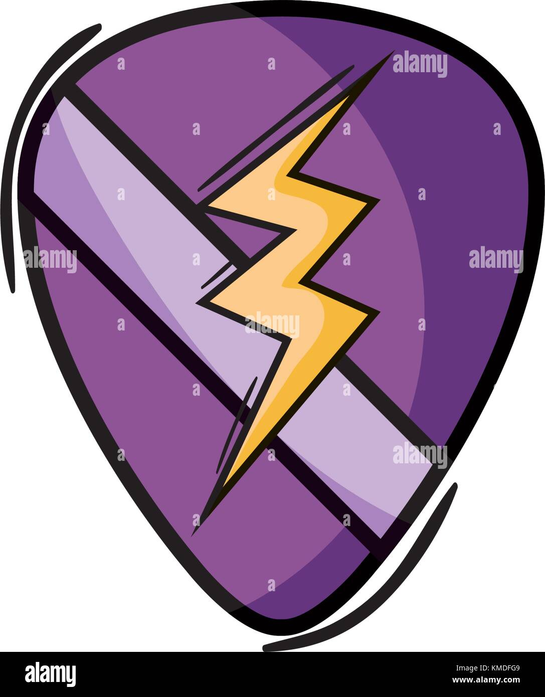 rock emblem with thunder symbol design Stock Vector Image & Art - Alamy