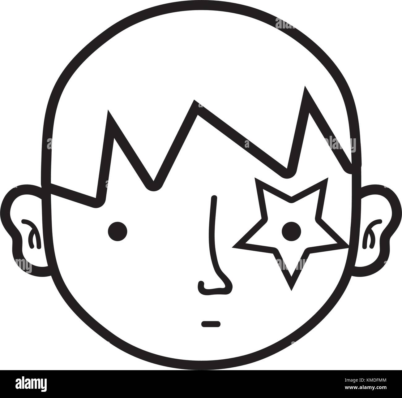 Star tattoo man Stock Vector Images - Alamy