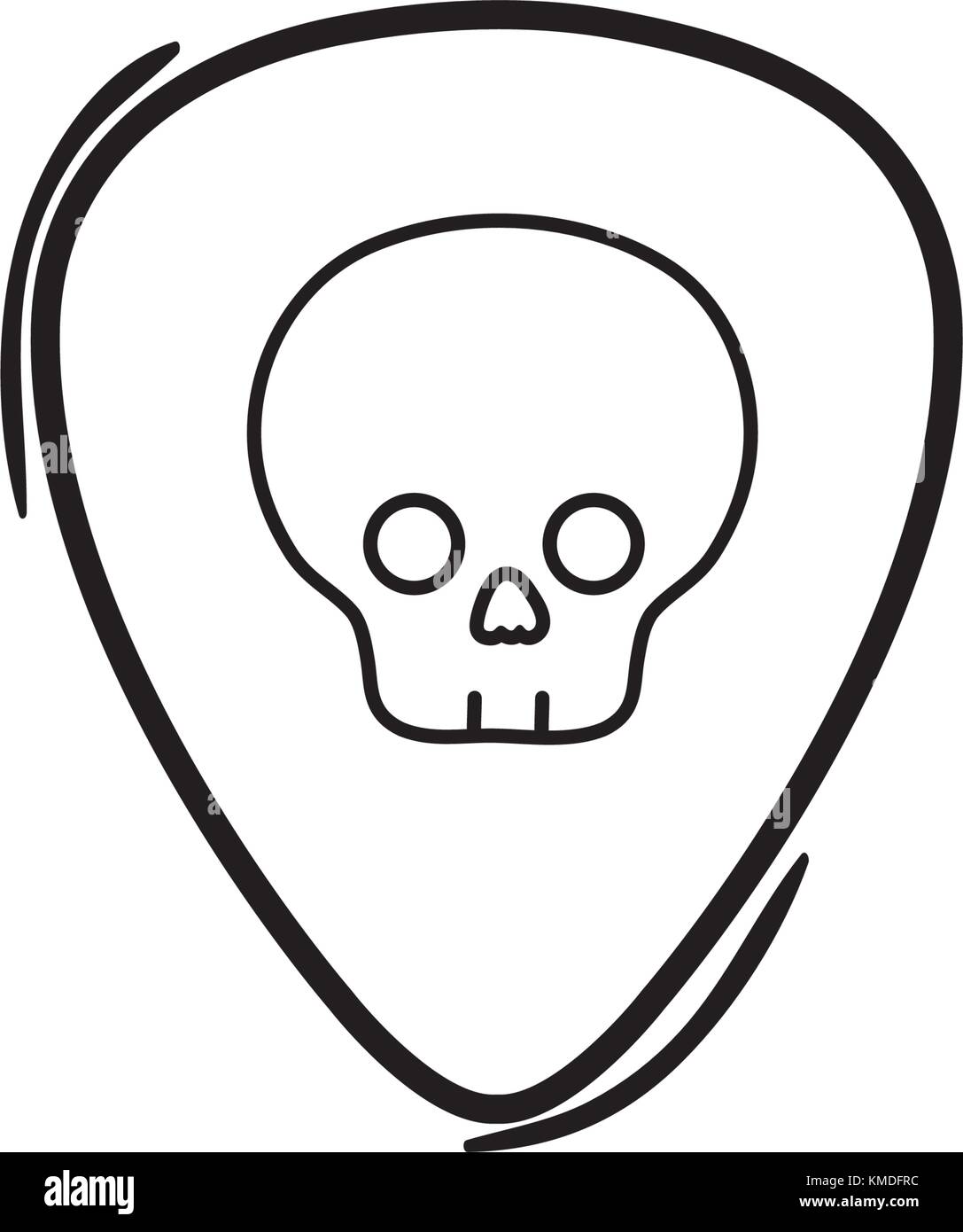 line rock emblem with skull symbol design Stock Vector Image & Art - Alamy