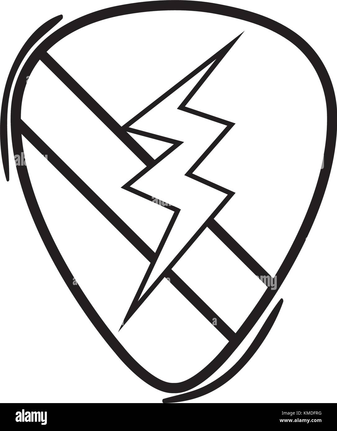 line rock emblem with thunder symbol design Stock Vector Image & Art ...