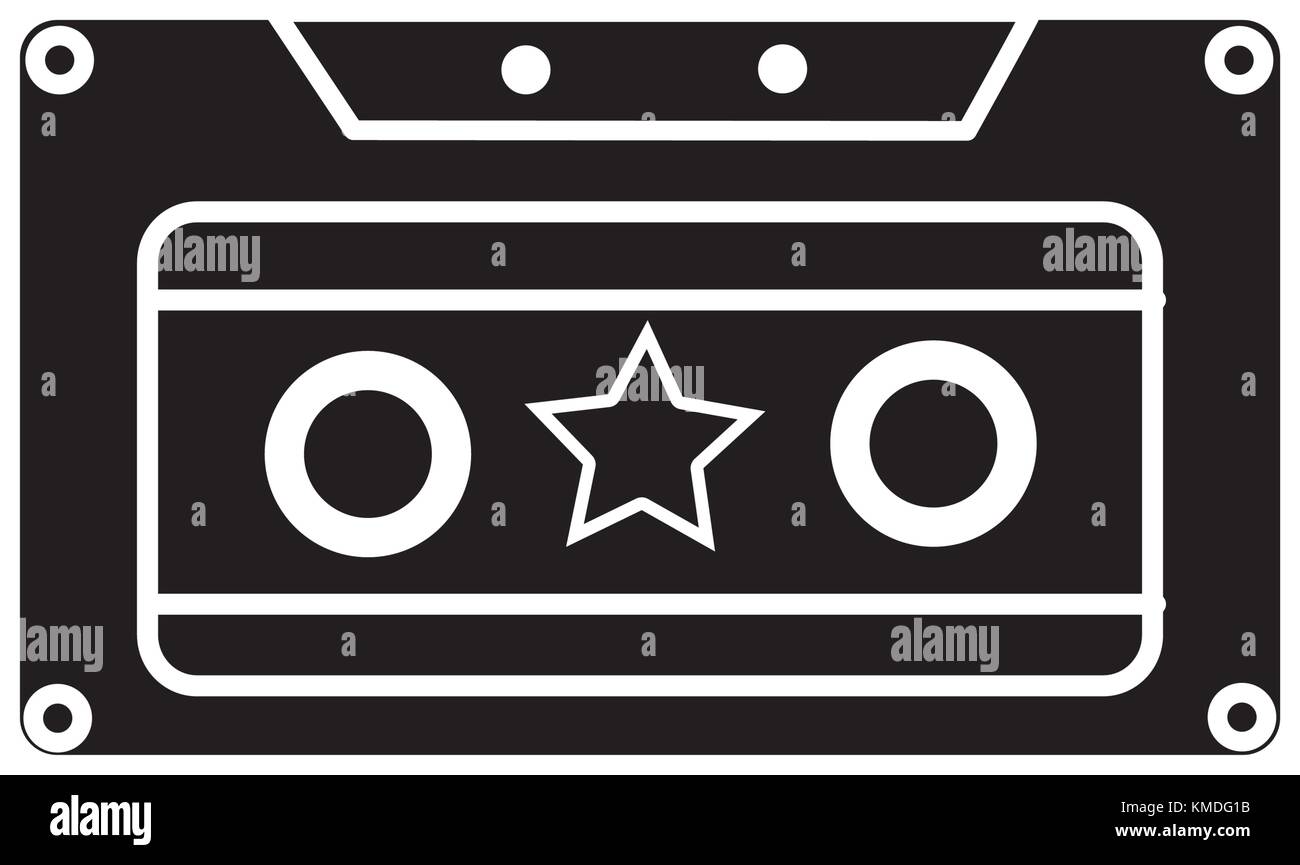 contour old cassette retro object stereo Stock Vector Image & Art - Alamy