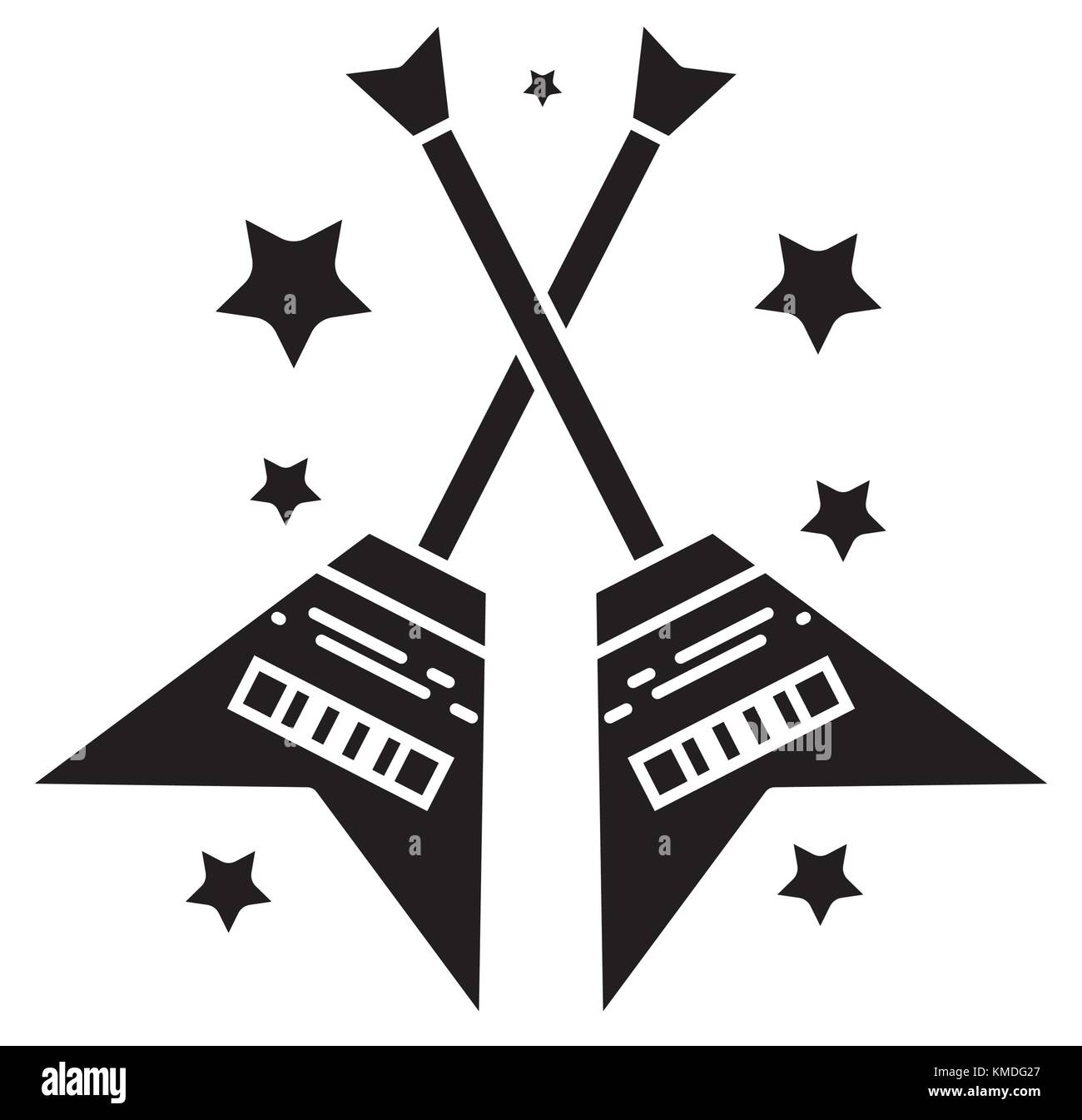 contour electric guitars instrument to play music Stock Vector Image ...