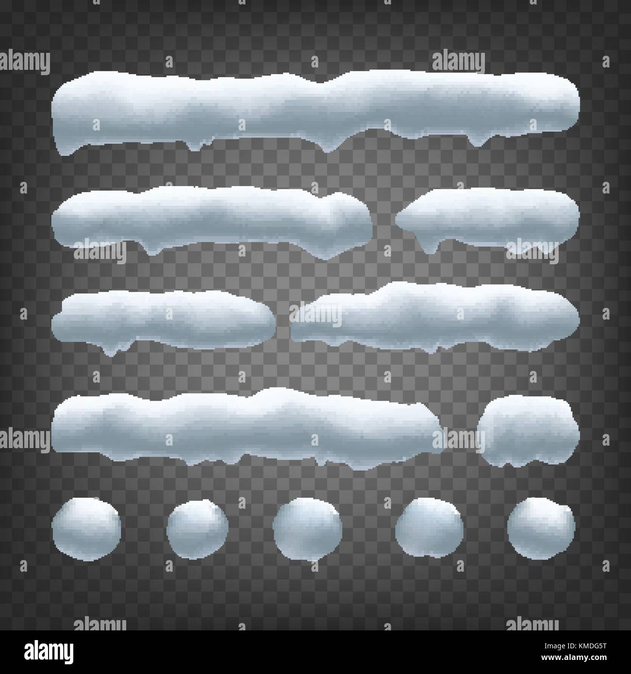 Snow Drift Vector. Winter Decoration Element. Realistic Snowdrift ...