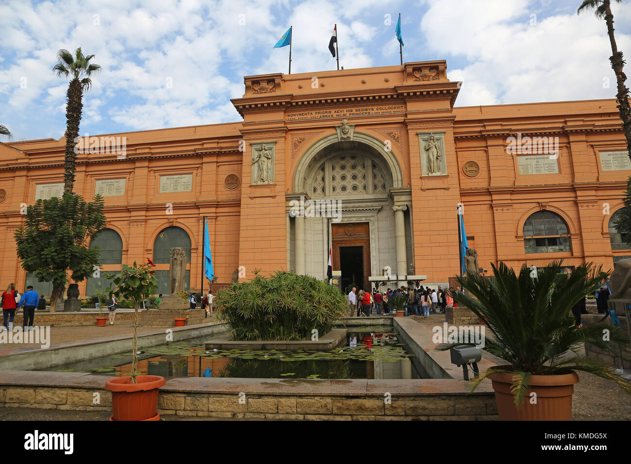 The facade or front of the Egyptian Museum, Cairo, Egypt, North Africa ...