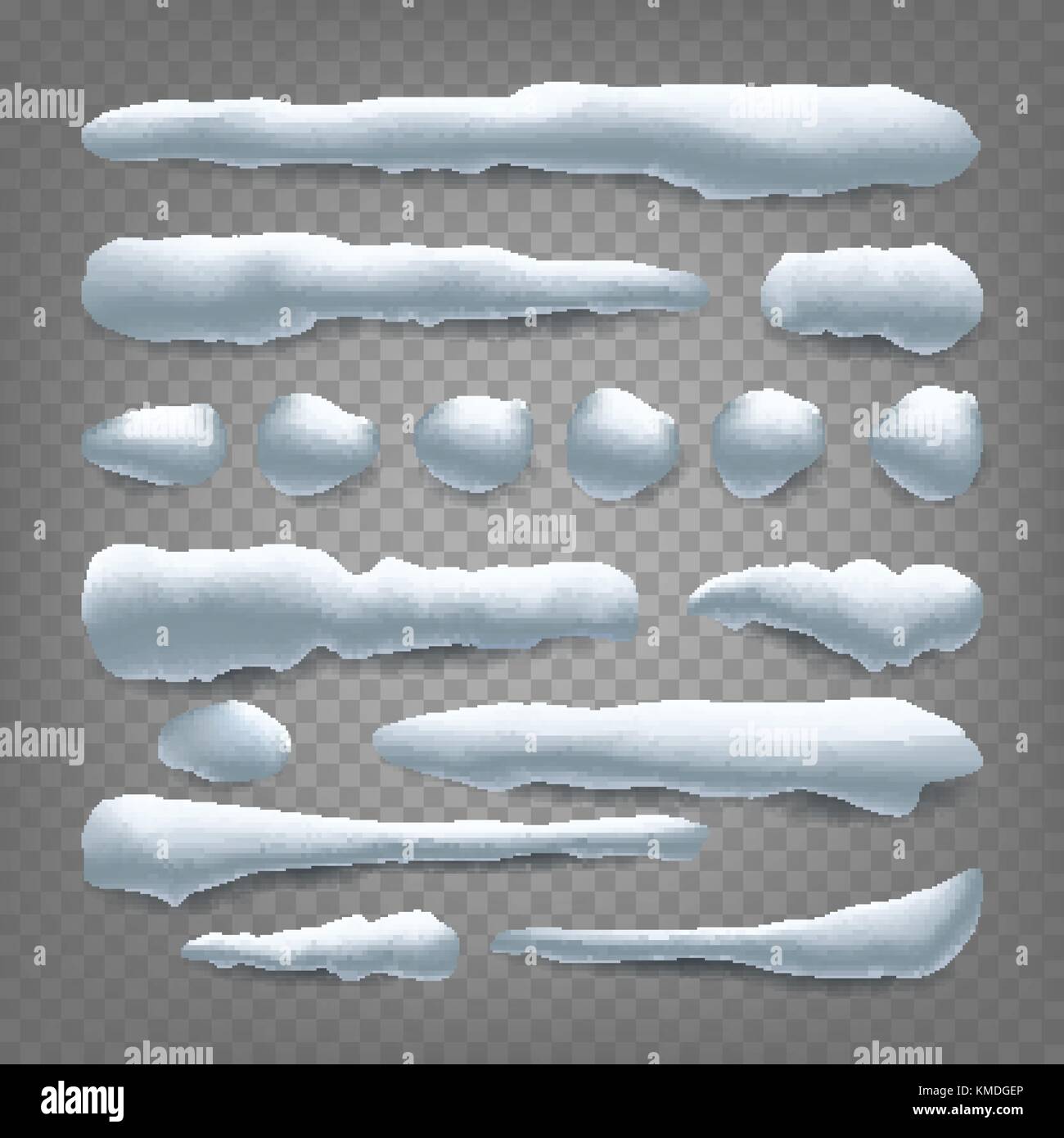 Snow Drift Vector. Snowballs, Snowdrift. New Year Winter Ice Element ...