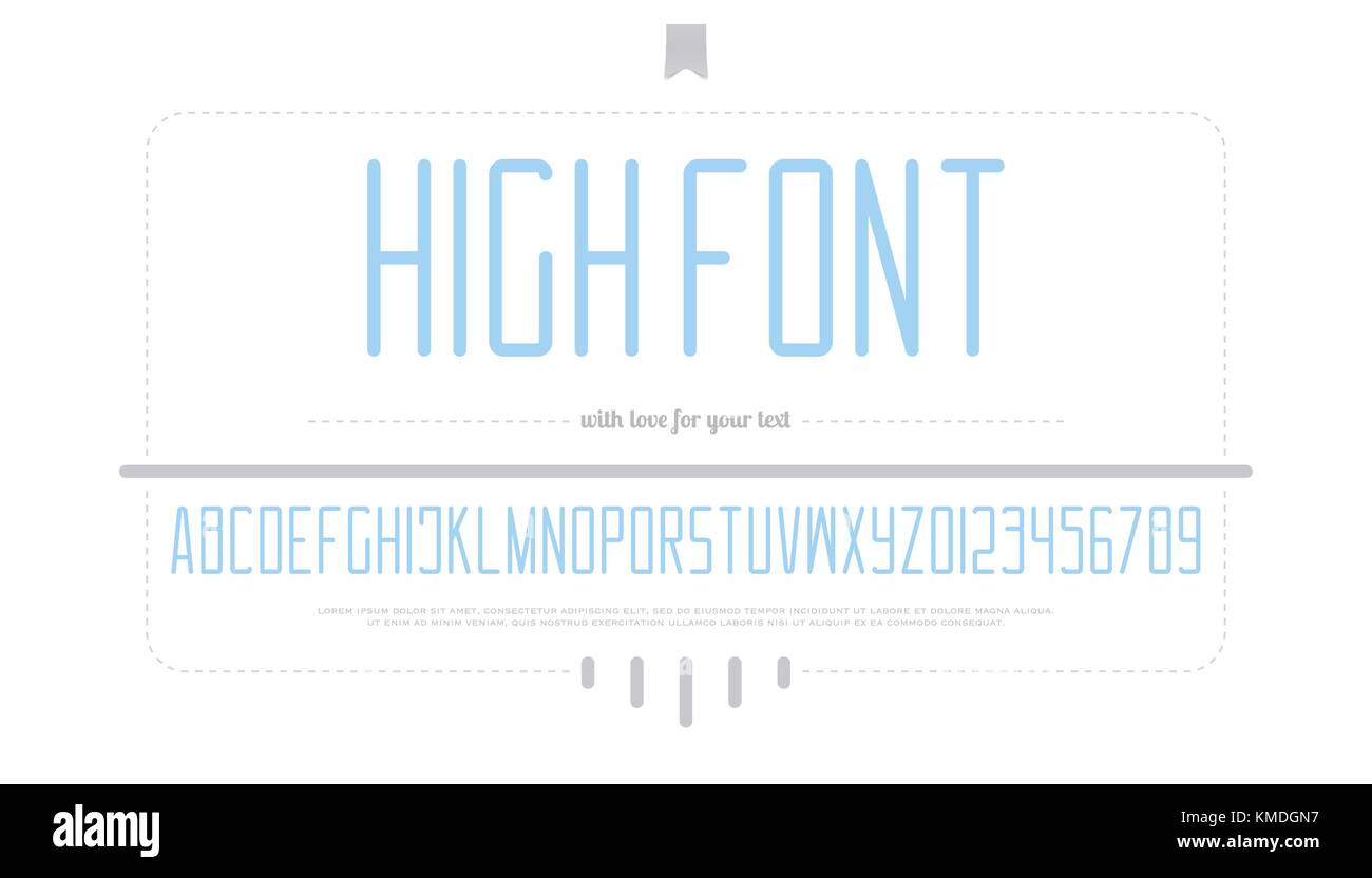minimalist style alphabet letters and numbers. vector font type design ...
