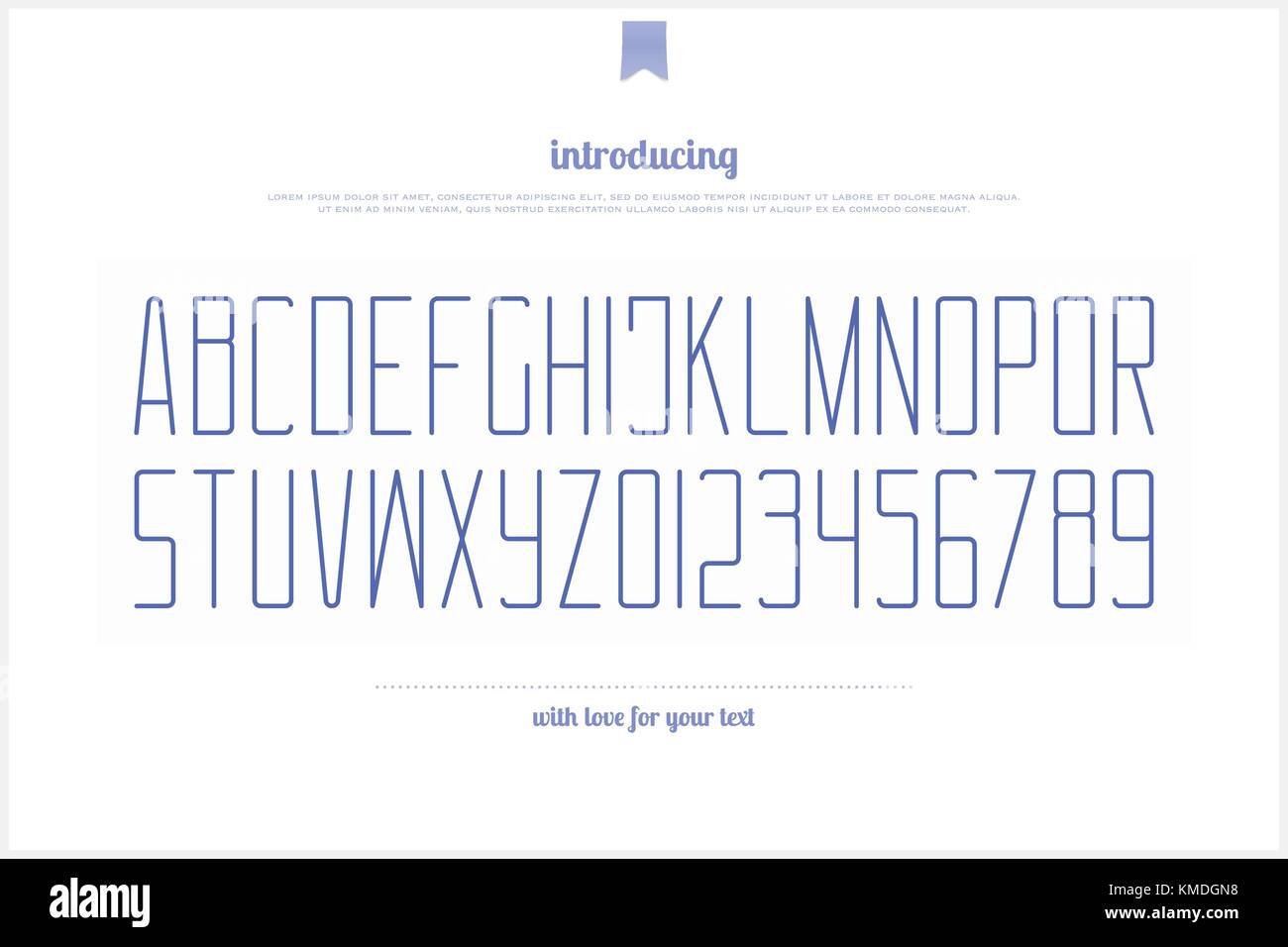 minimalist style alphabet letters and numbers. vector font type design ...