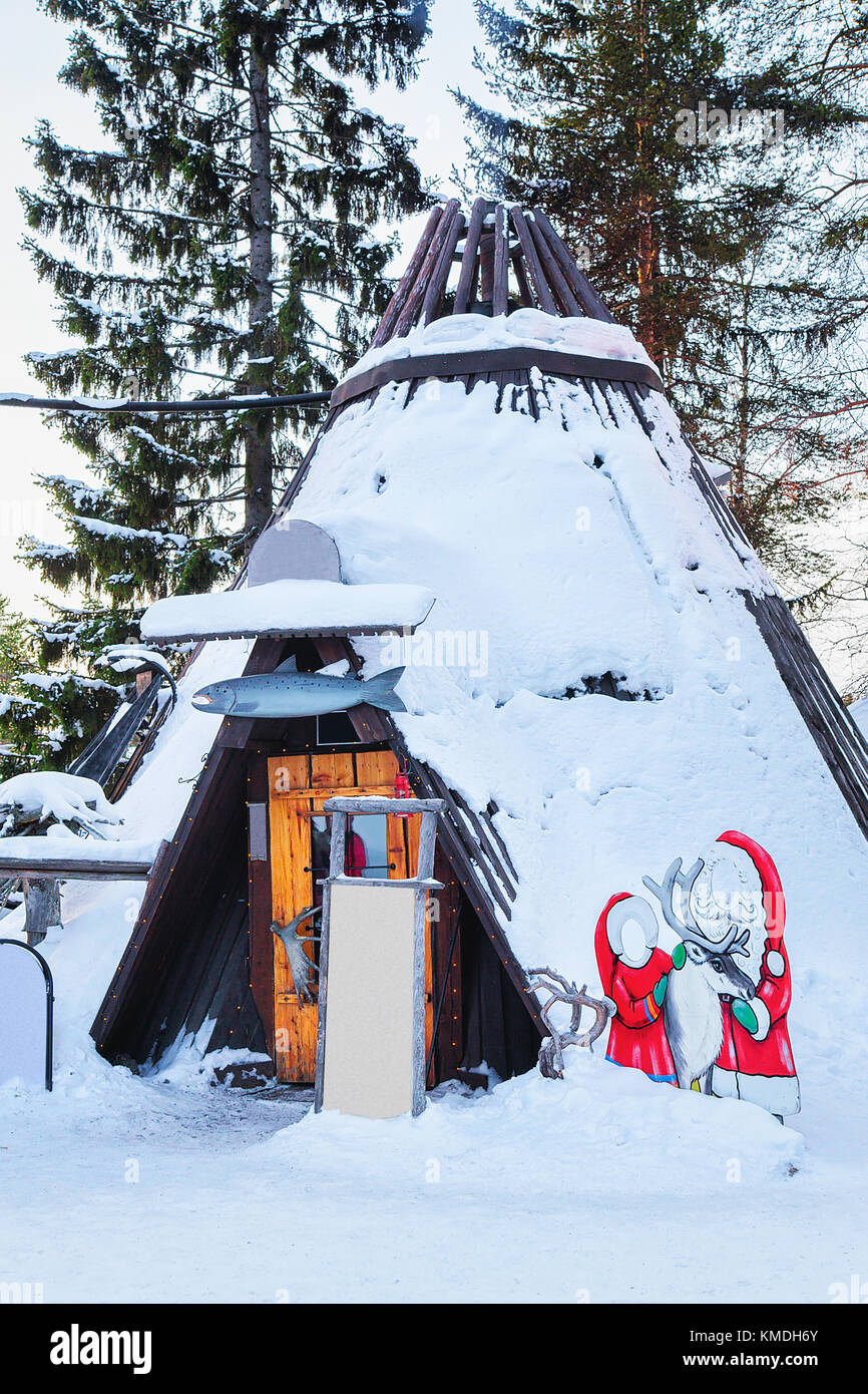Suomi traditional house at Santa Claus Office, Santa Village in Finnish ...