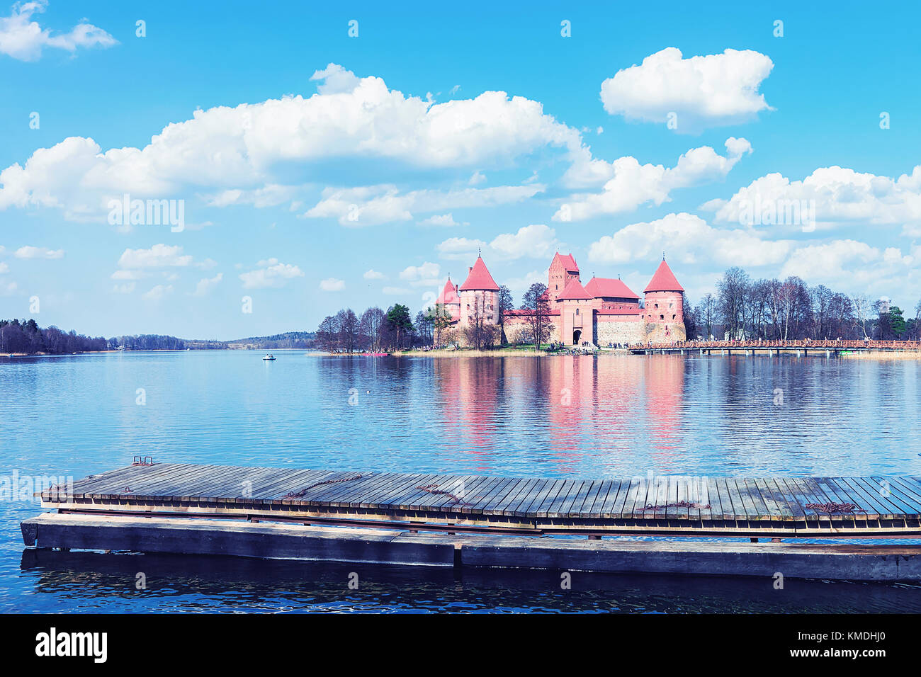 Trakai castle museum in Galve lake, close to Vilnius, Lithuania Stock ...
