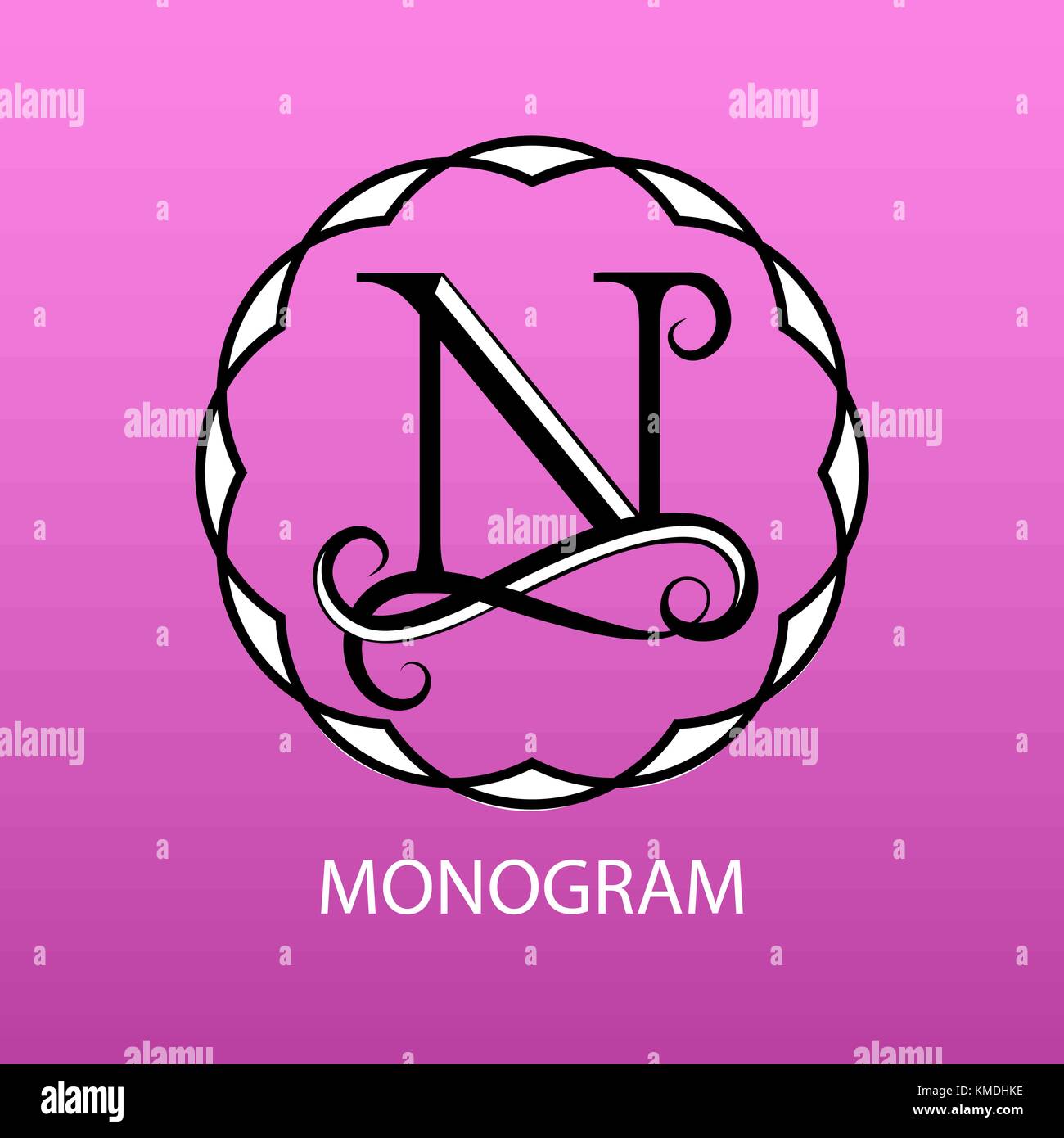 Design modern logo letter monogram for Business Stock Vector Image ...