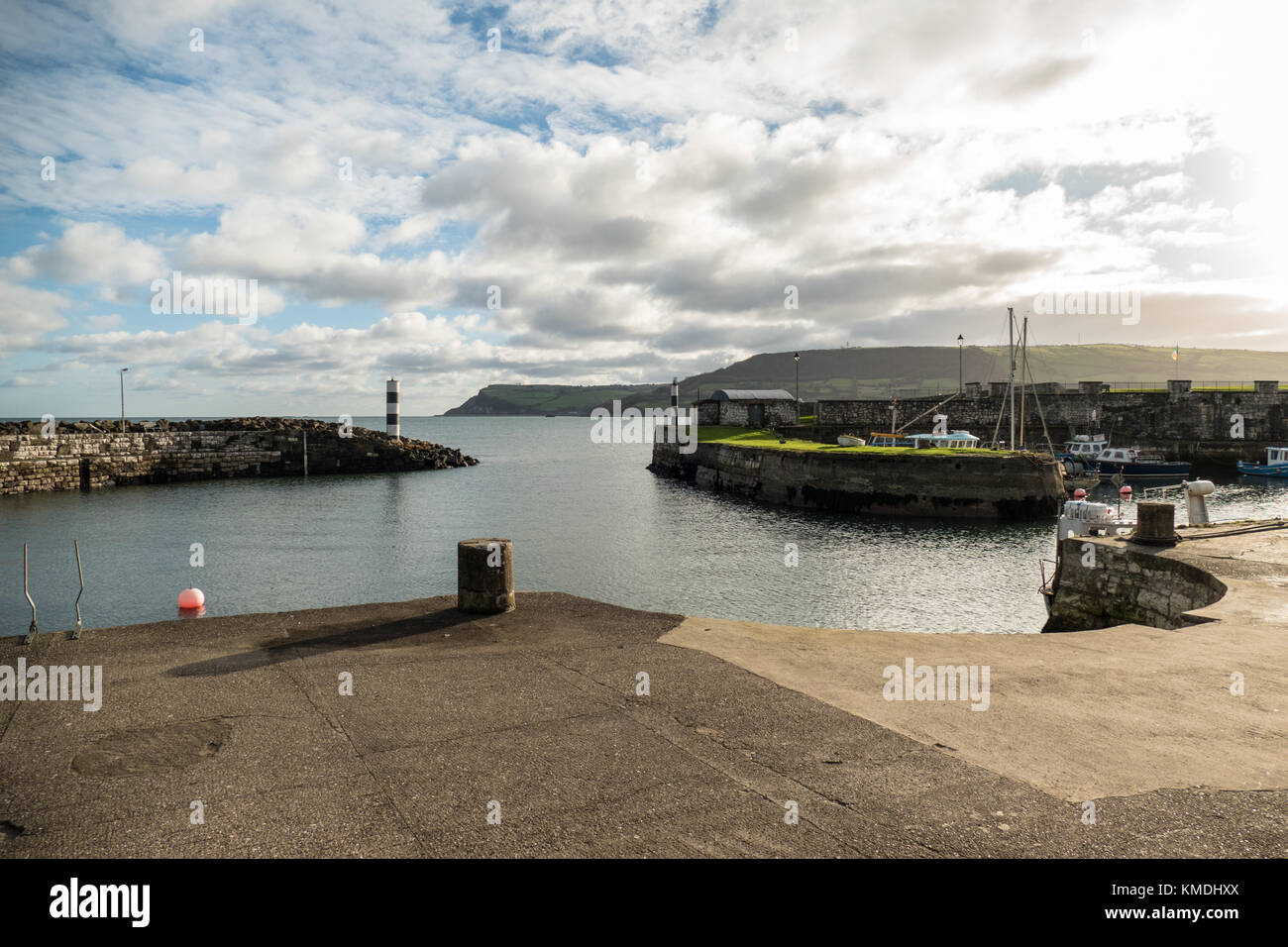 Carnlough harbour on the Antrim coast northern Ireland Stock Photo - Alamy