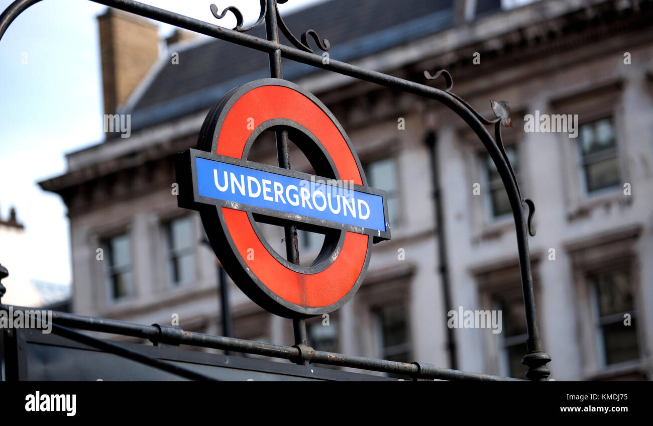 London Underground Entrance Sign at Westminster, London, UK - September ...