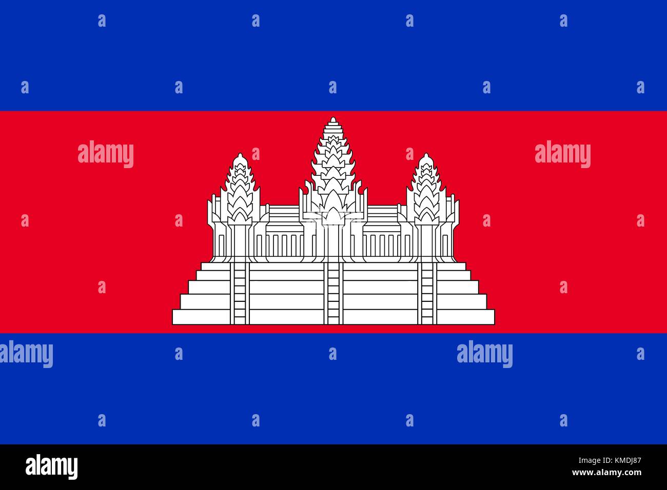 National flag of Cambodia. Vector illustration, template Stock Vector ...