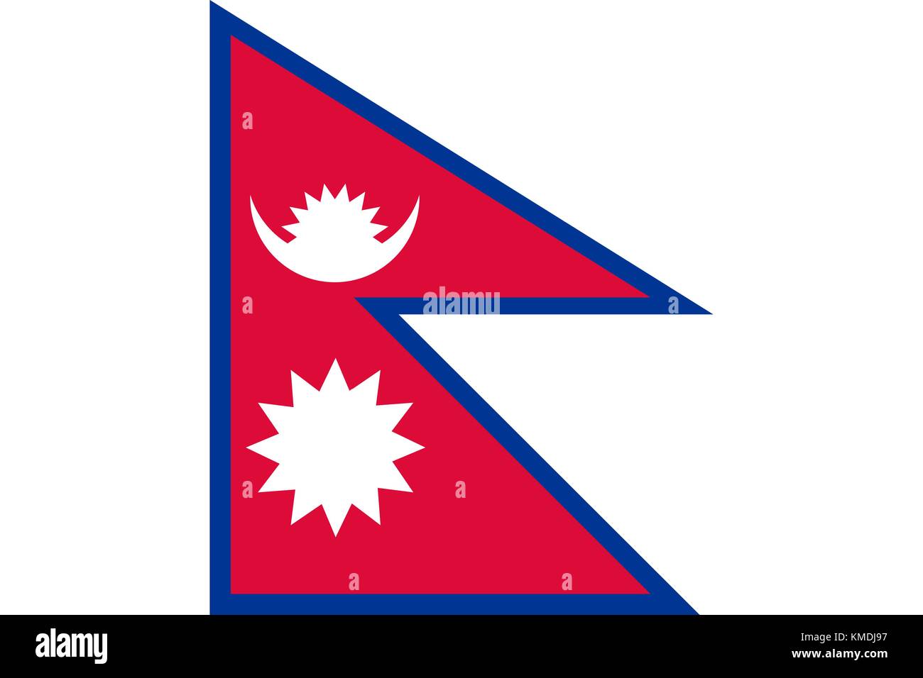 National flag of Nepal. Vector illustration, template Stock Vector ...