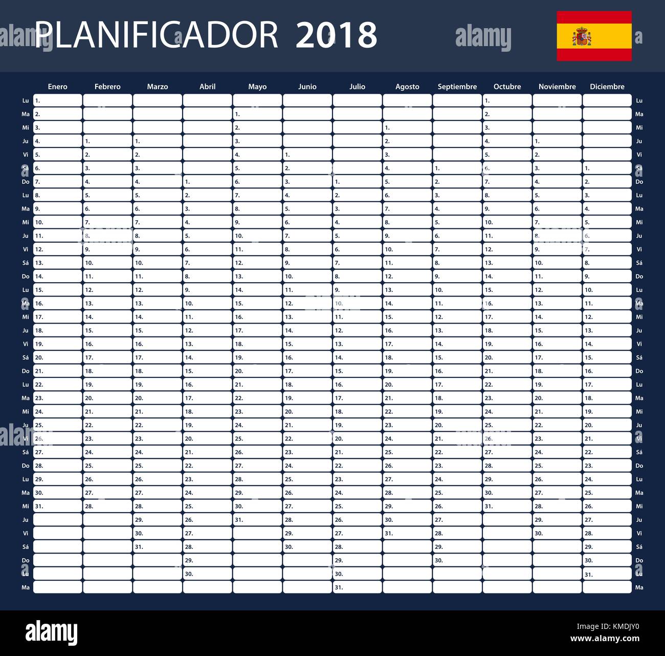 Spanish daily planner hi-res stock photography and images - Alamy