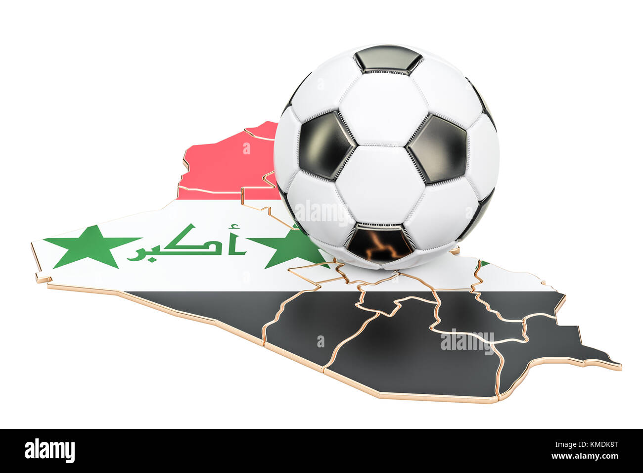 Football ball with map of Iraq concept, 3D rendering Stock Photo - Alamy