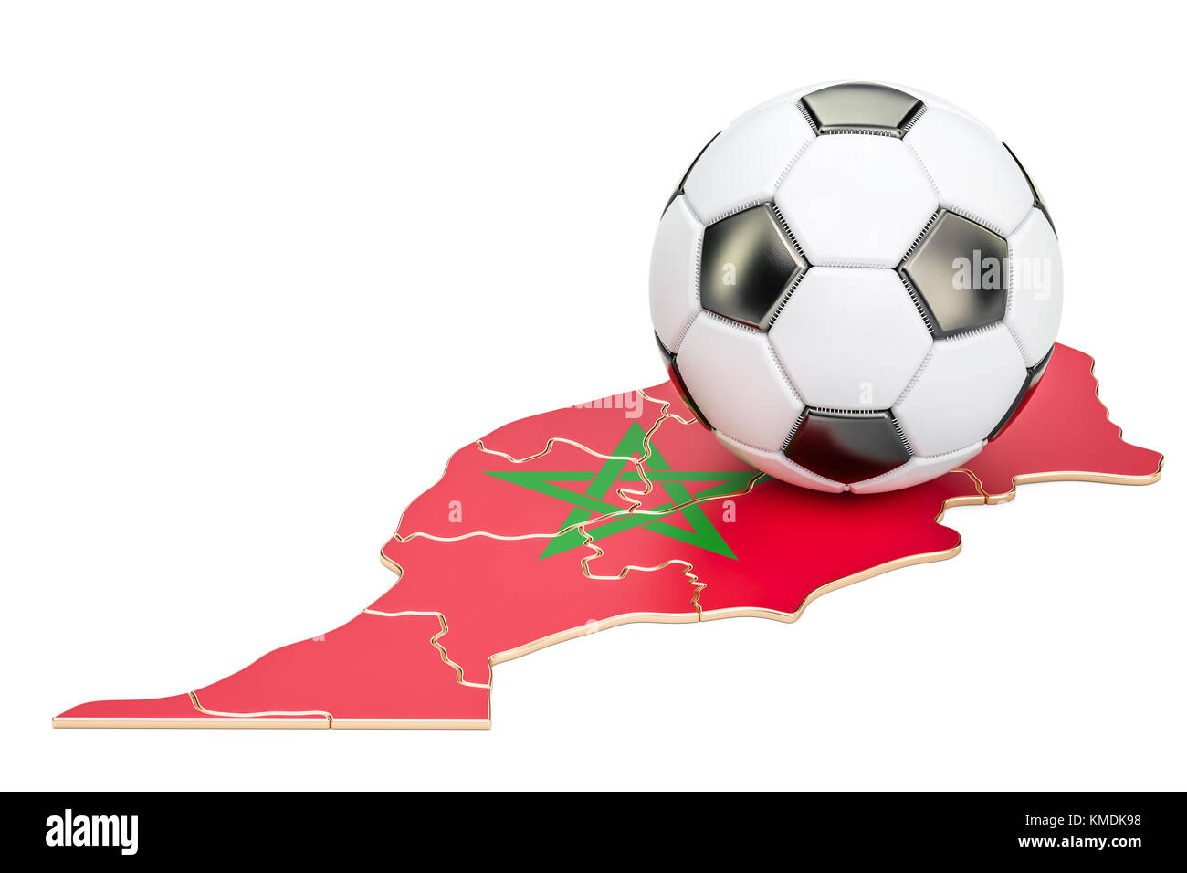 Football ball with map of Morocco concept, 3D rendering Stock Photo - Alamy