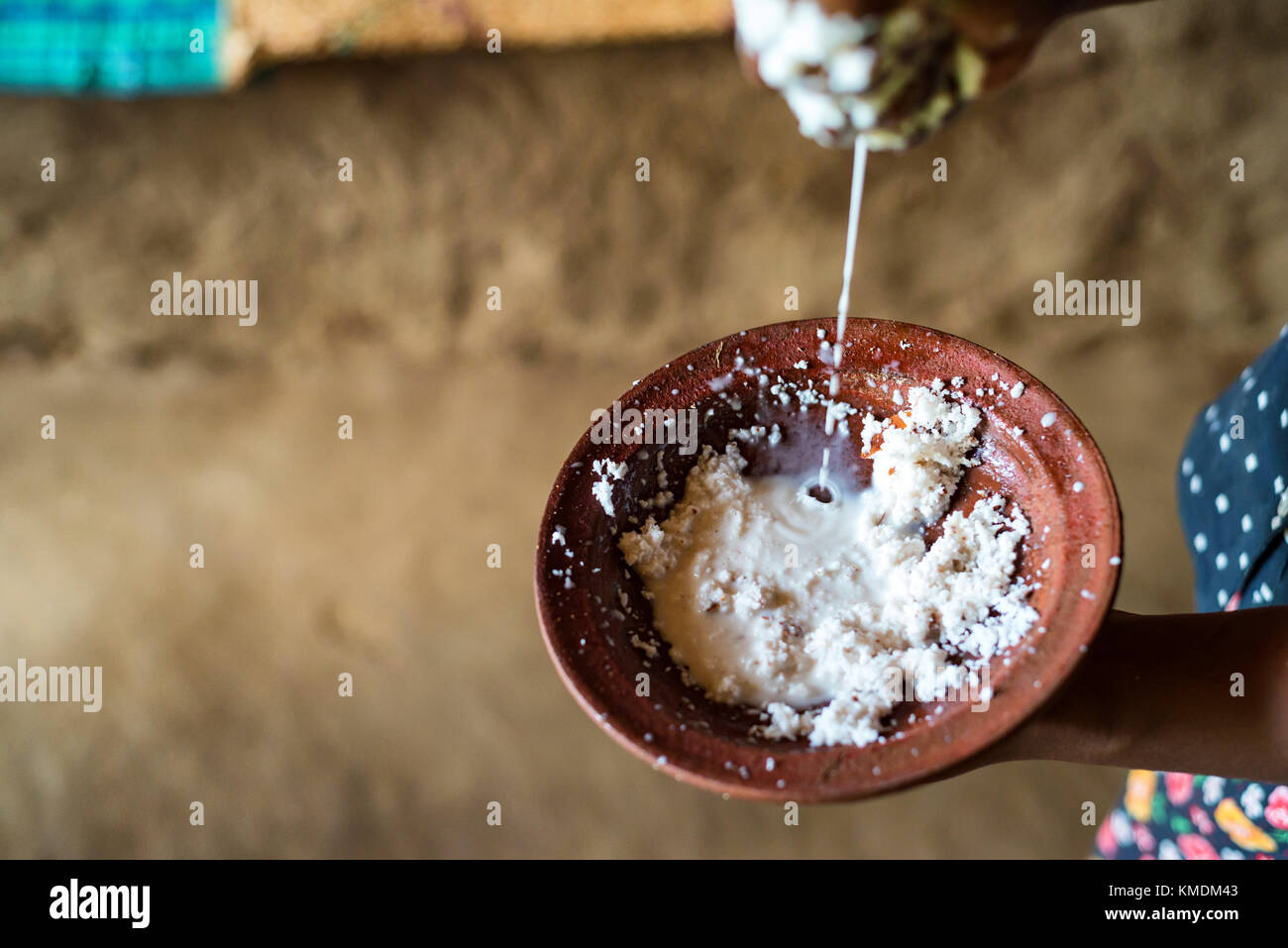 Making copra dough with milk Stock Photo - Alamy