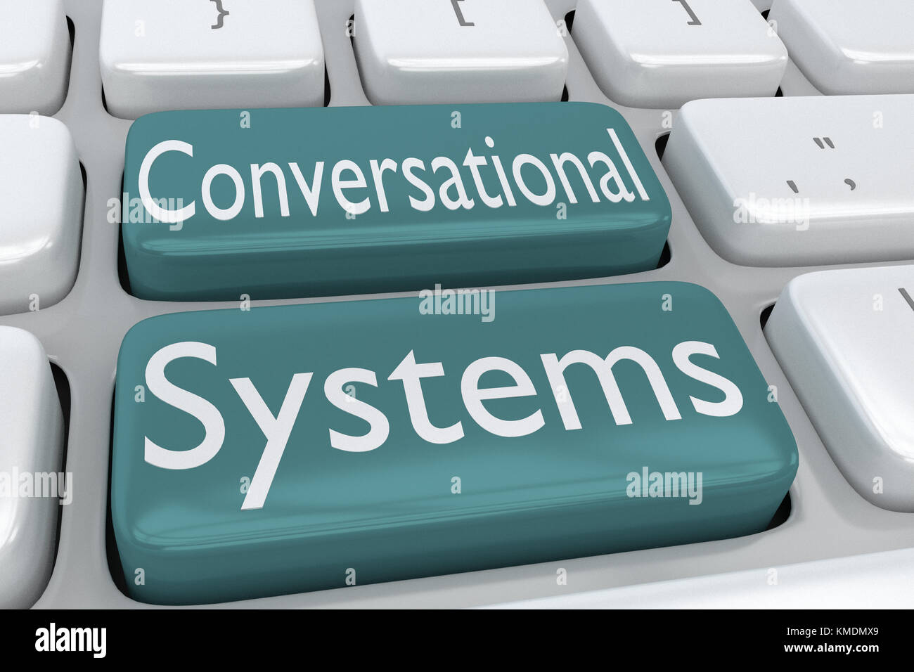 3d Illustration Of Computer Keyboard With The Script Conversational