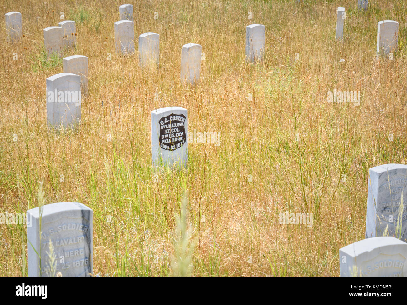 Little Bighorn Battlefield National Monument, MONTANA, USA - JULY 18 ...