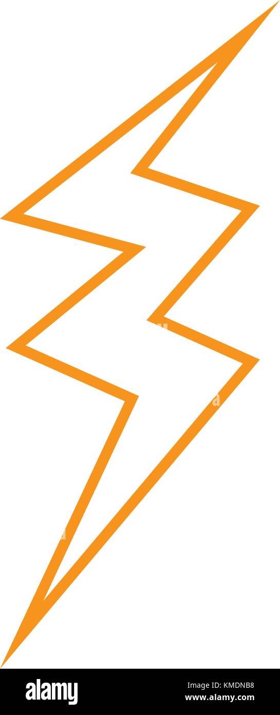 color line thunder symbol icon warning alert Stock Vector Image & Art ...