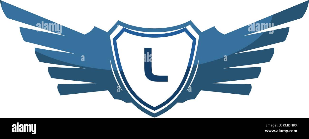 Wing Shield Initial L Stock Vector Image & Art - Alamy