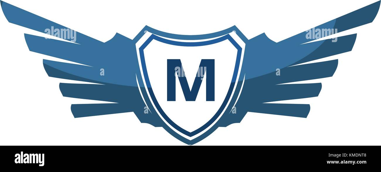 Wing Shield Initial M Stock Vector Image & Art - Alamy