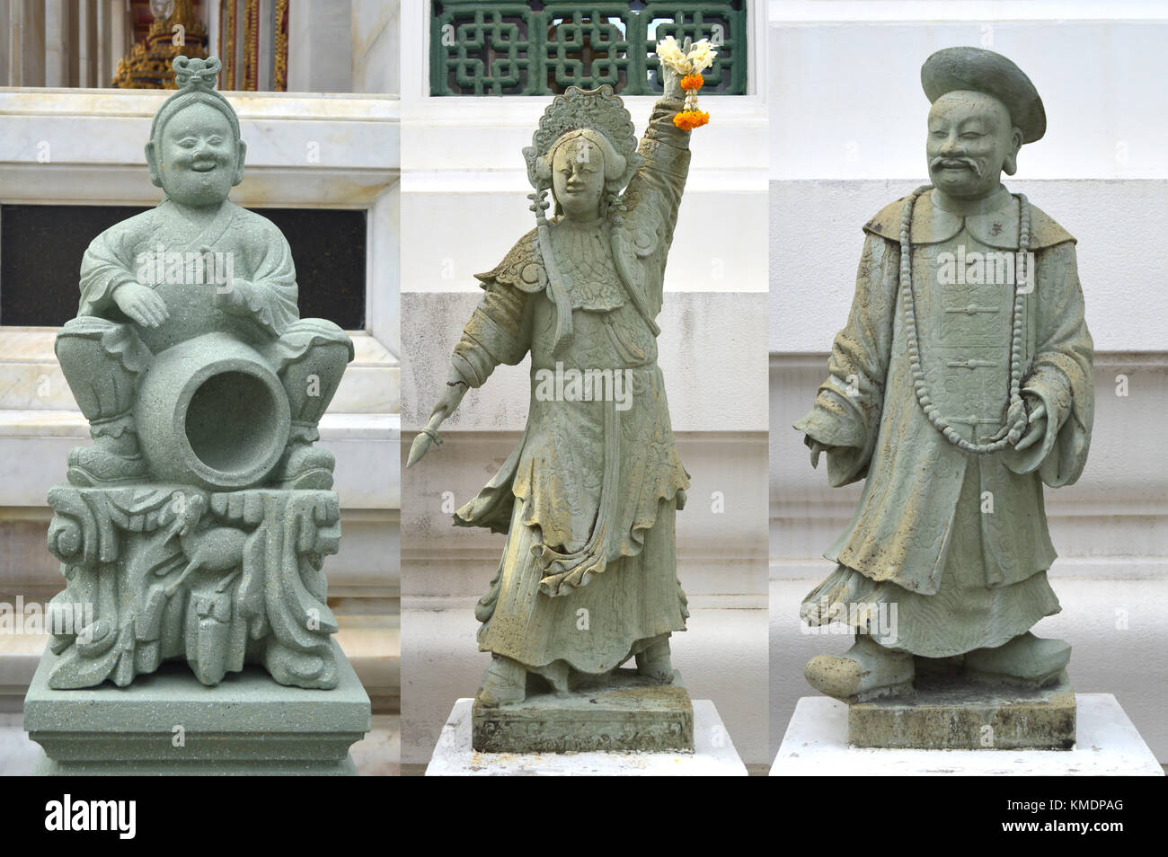 Chinese stone doll statue, Wat Bowonniwet Vihara, Bangkok, Thailand ...