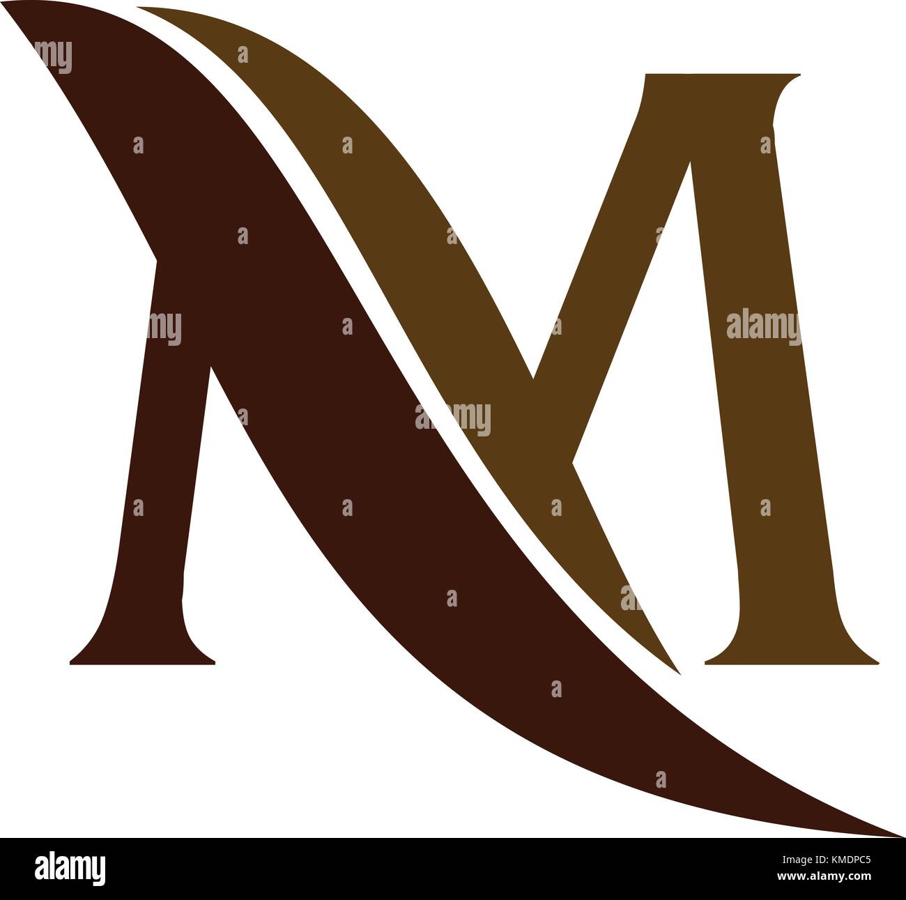 Letter m leaf Stock Vector Images - Alamy