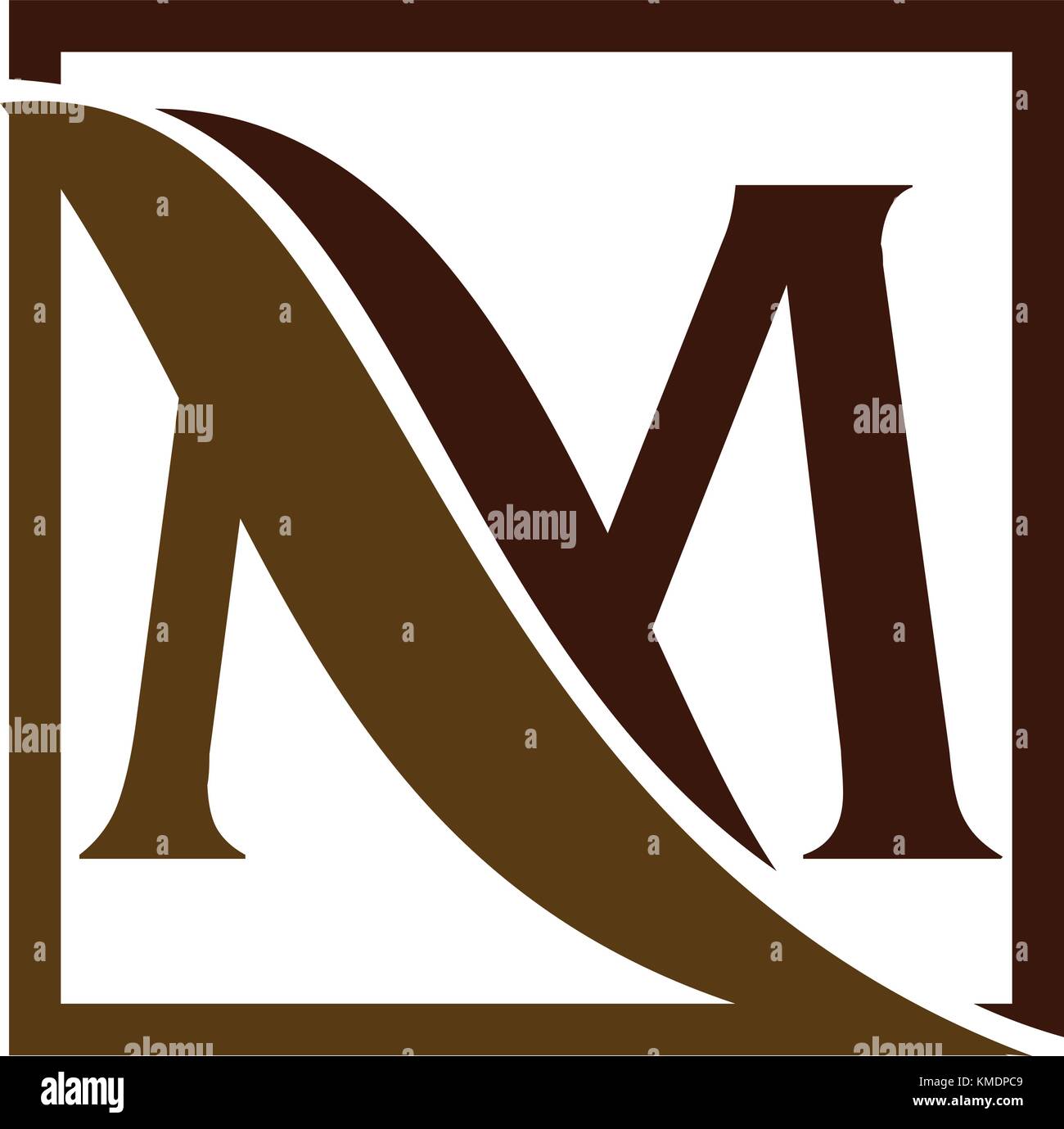 Letter m leaf Stock Vector Images - Alamy