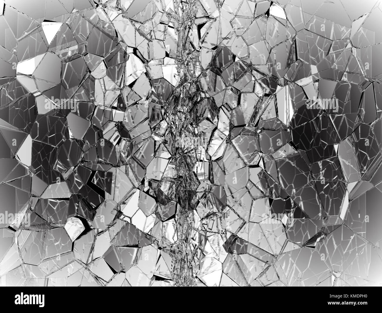 Damaged or broken glass on black. 3d rendering 3d illustration Stock ...